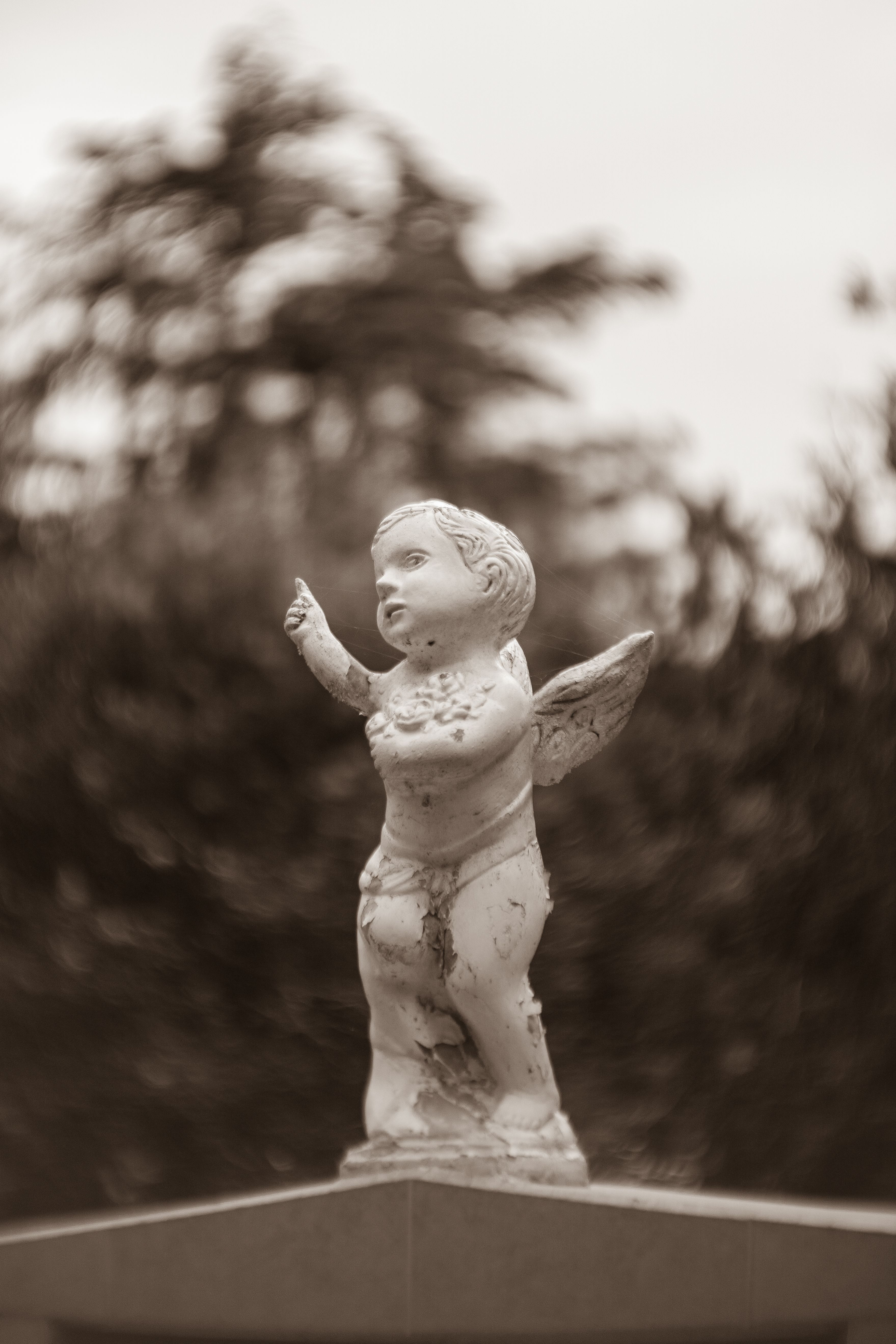 Marble Sculpture of Baby Angel · Free Stock Photo