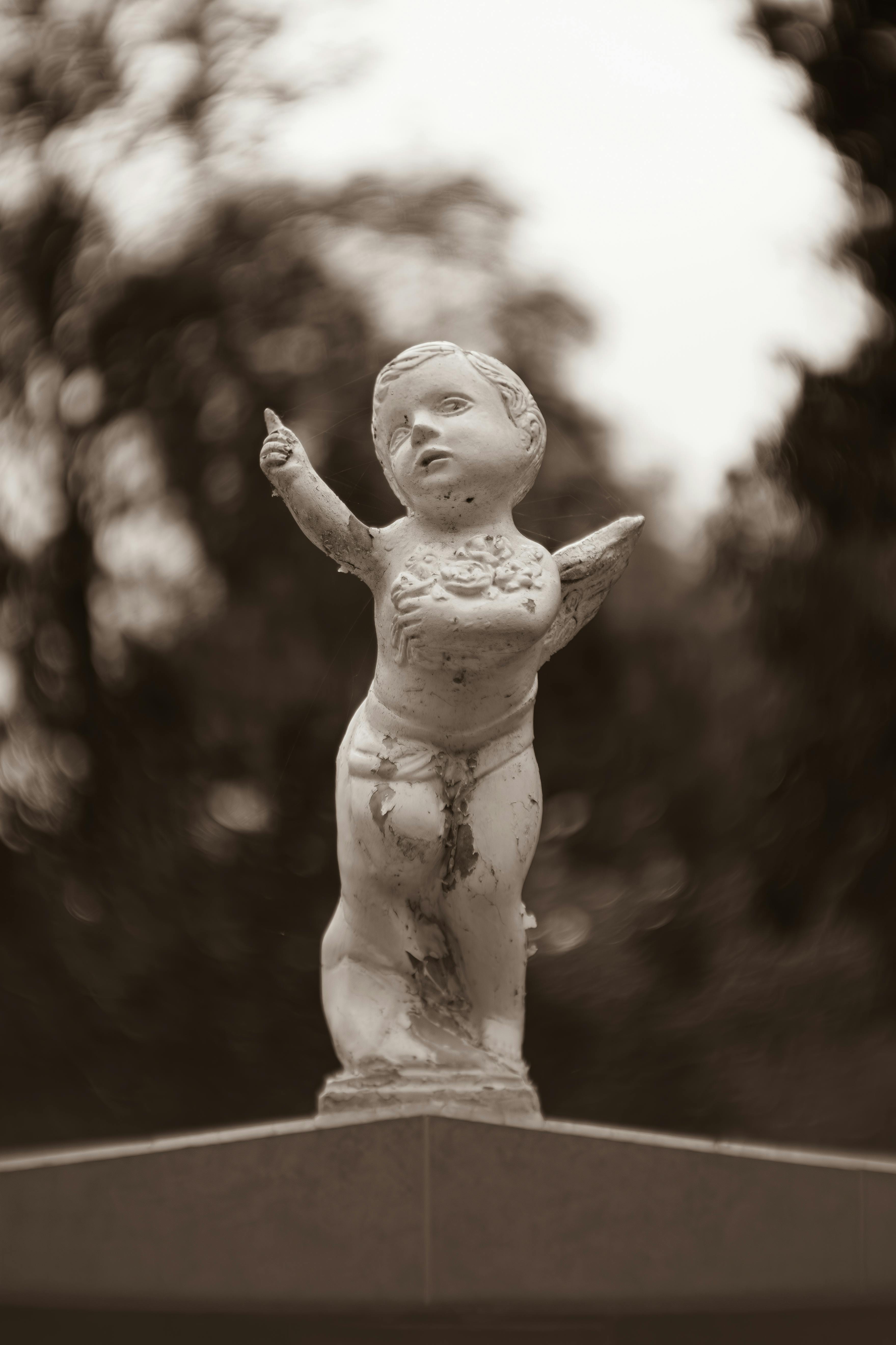 Marble Baby Angel Statue · Free Stock Photo