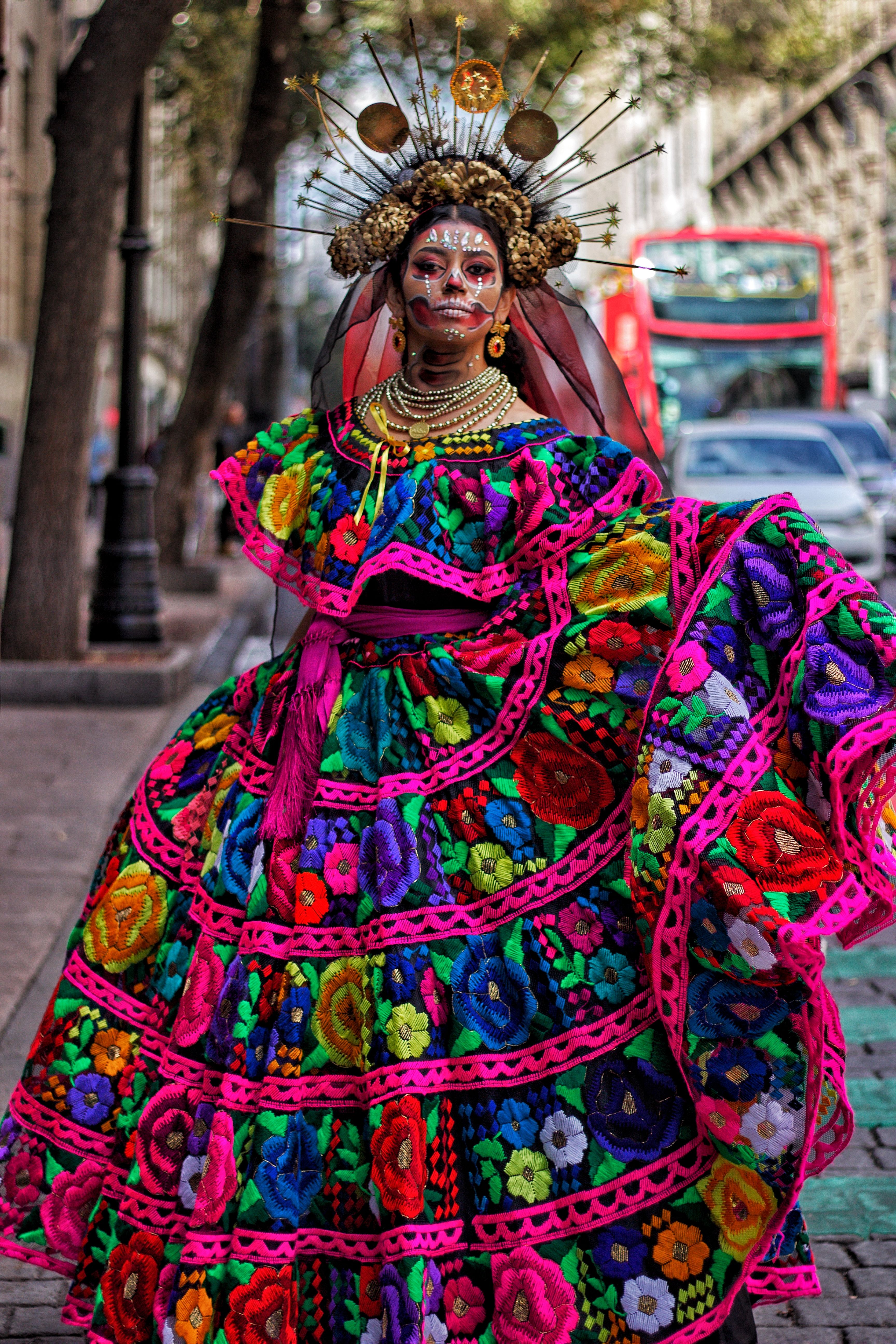 Catrina in Colorful Dress · Free Stock Photo
