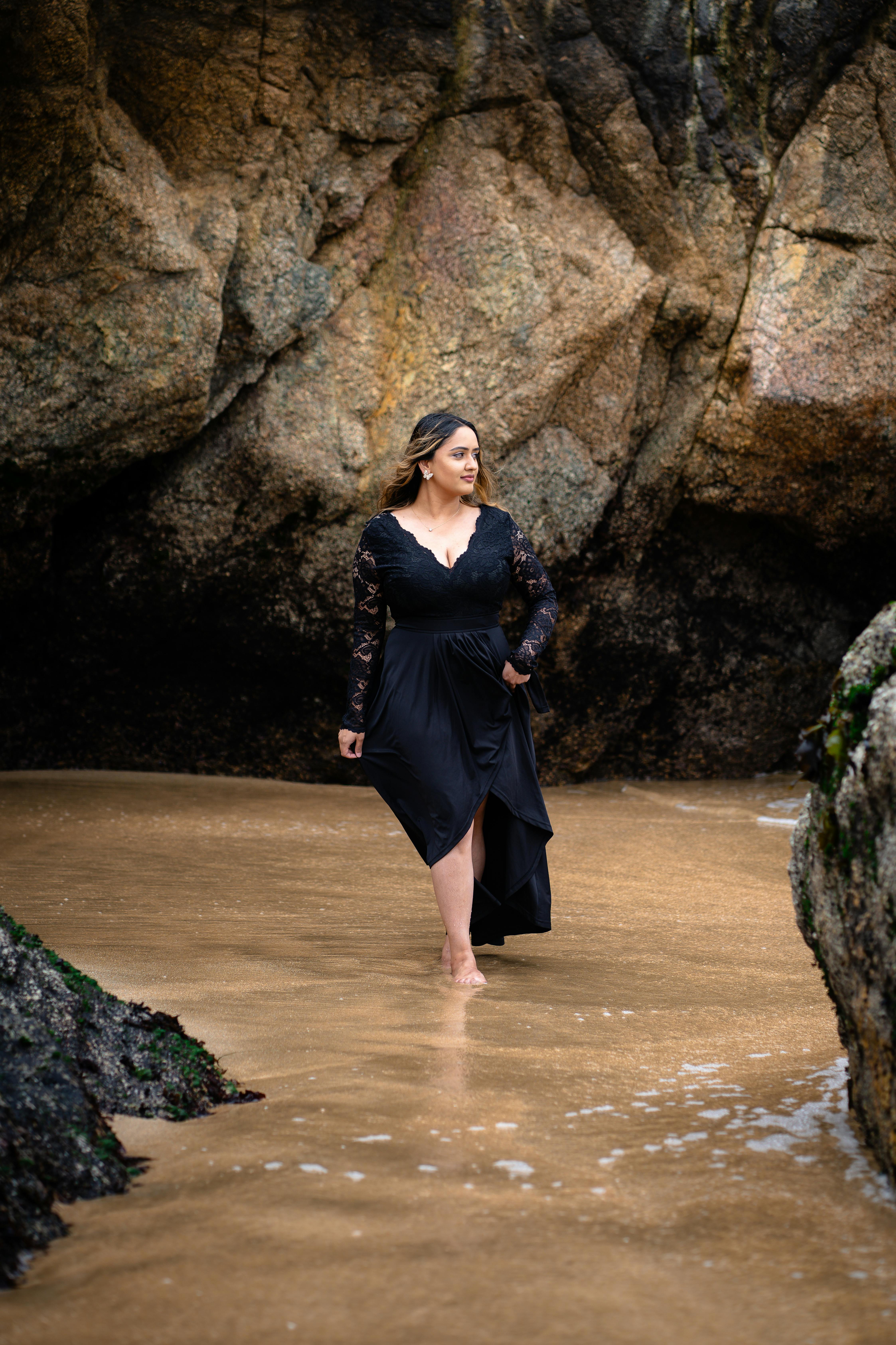 A Woman Wading in Water · Free Stock Photo