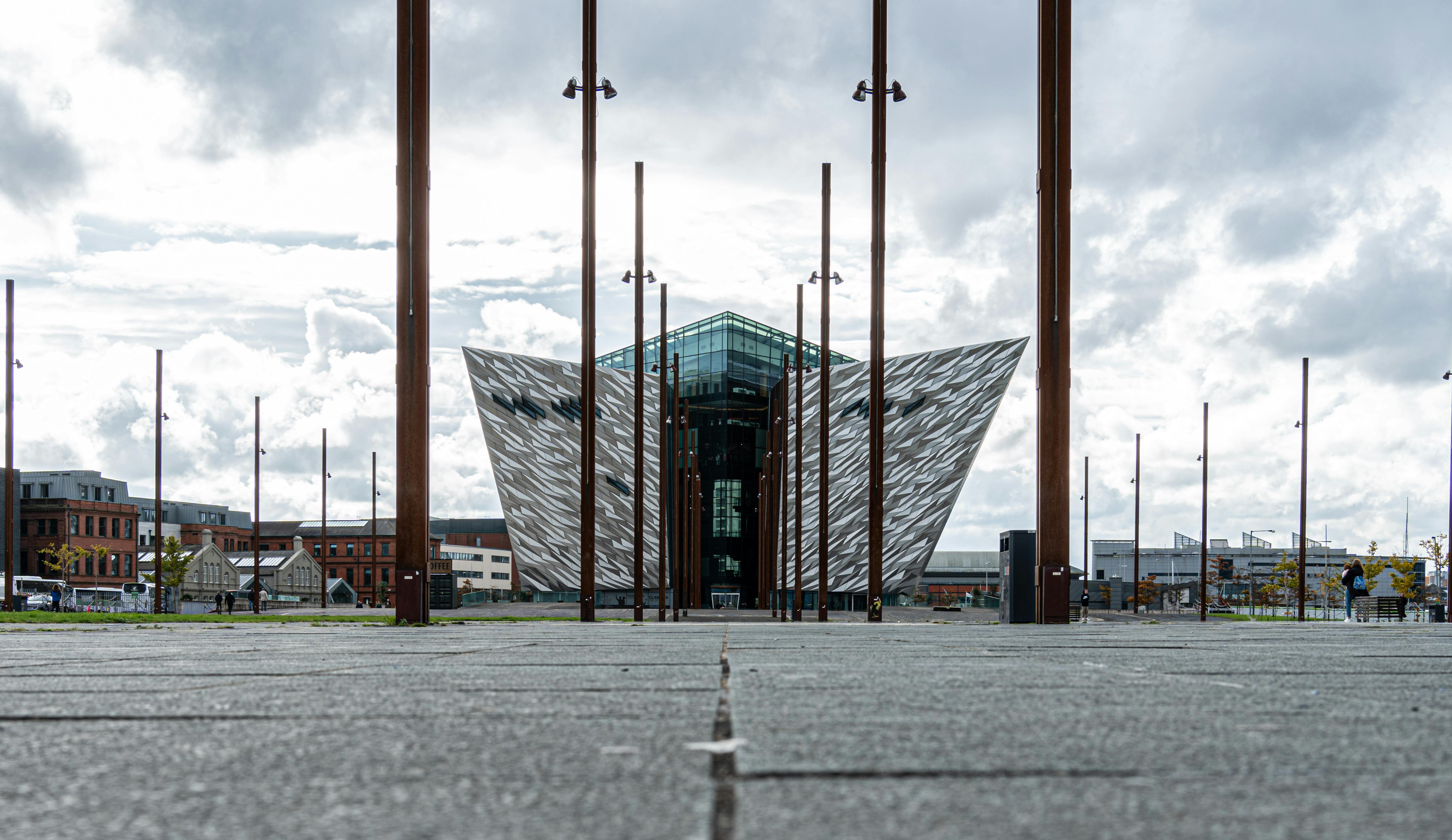 View of the Building of Titanic Belfast in Belfast, Northern Ireland ...