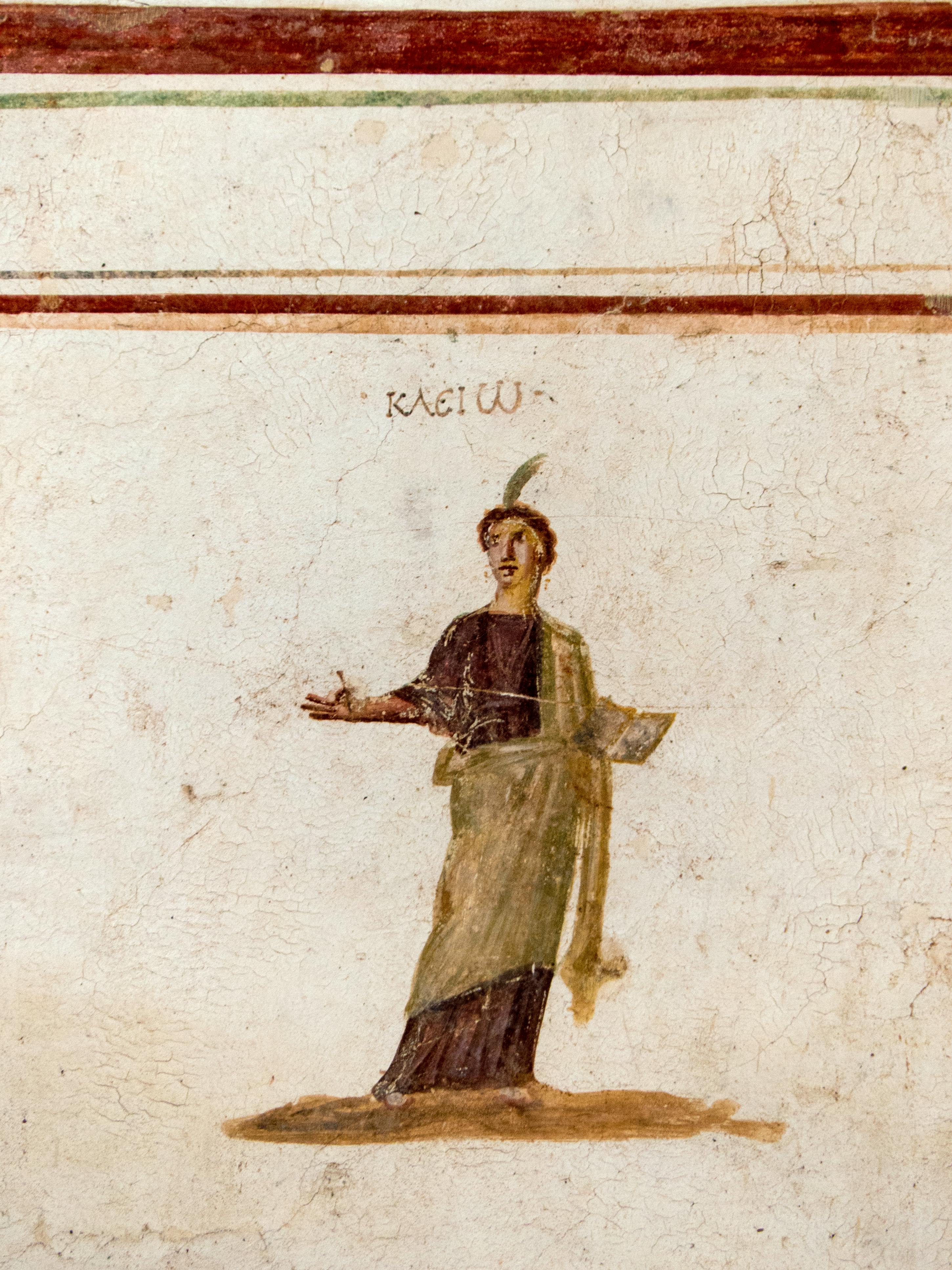 Fresco of the muse Clio in Ephesus House of Muses · Free Stock Photo