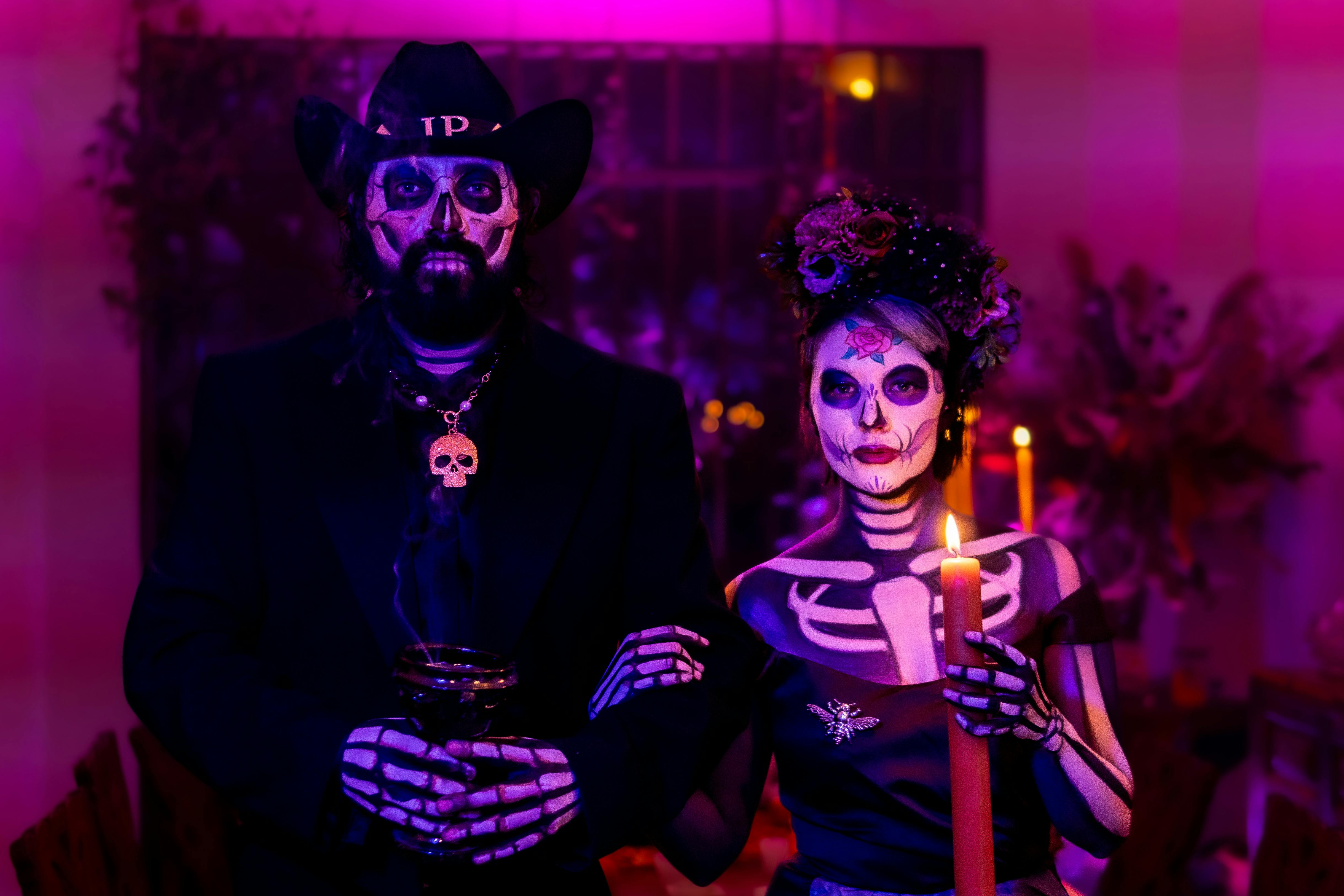 Catrina and Man on Dia de Muertos · Free Stock Photo