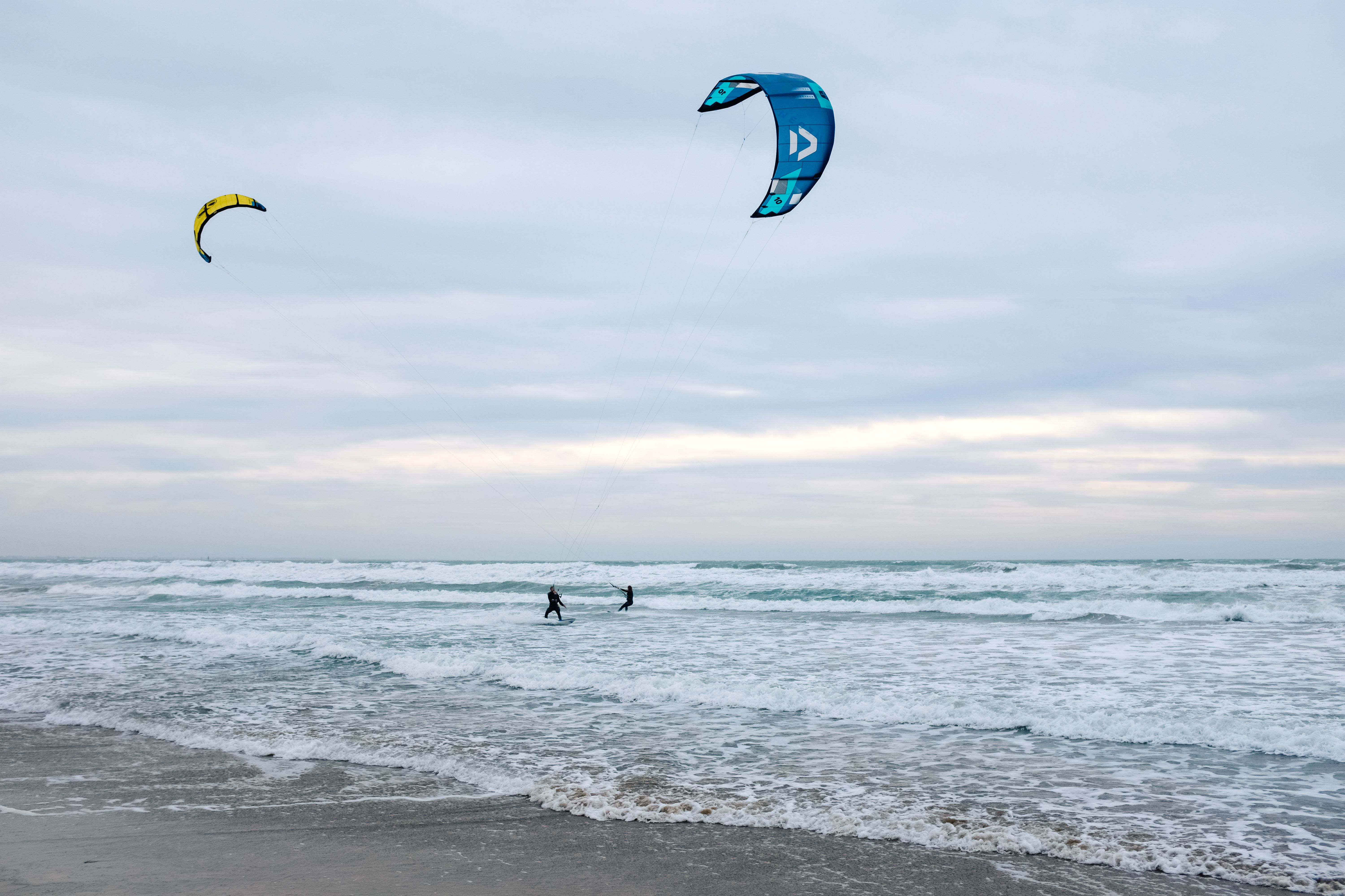Kitesurfers on Sea Shore · Free Stock Photo
