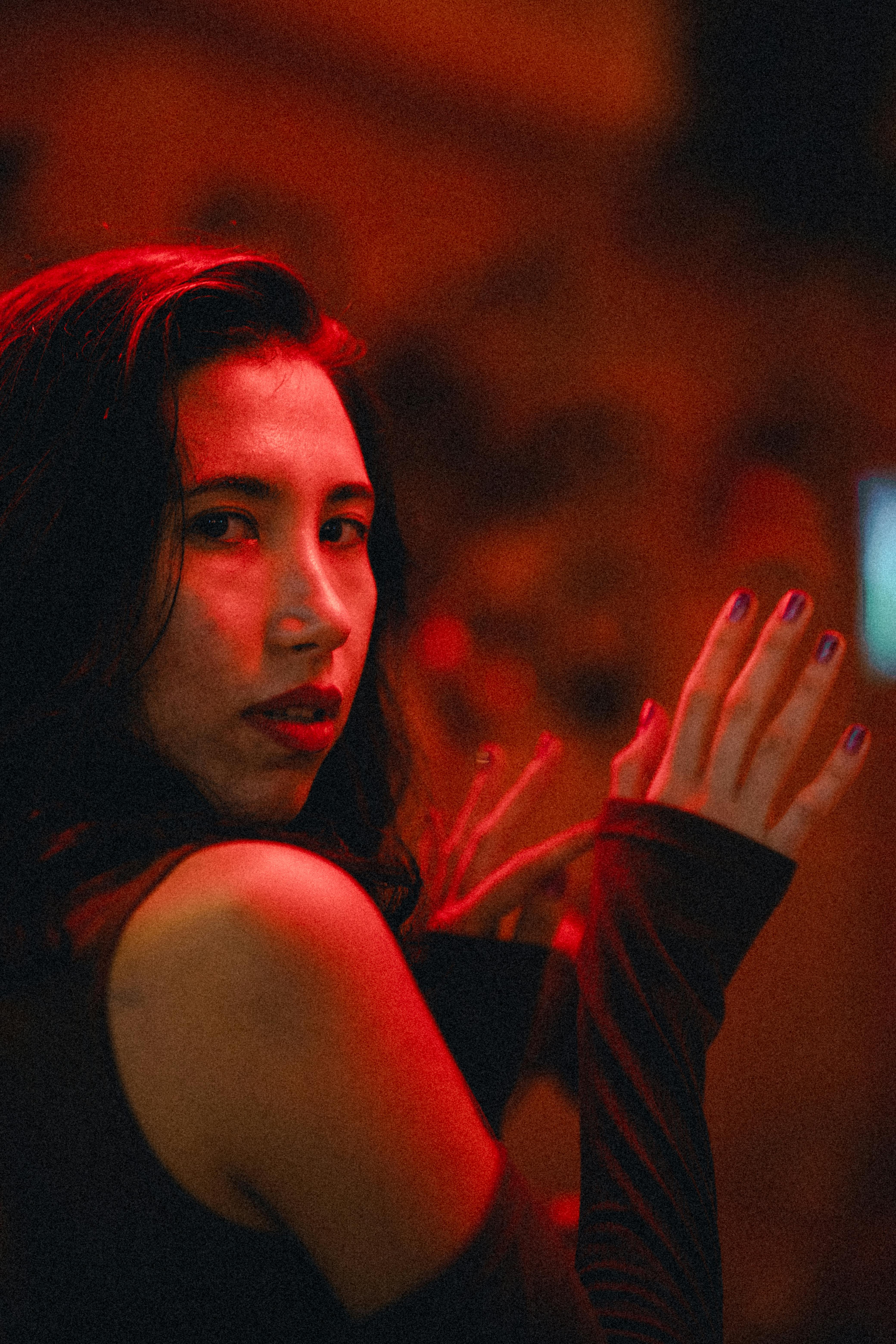 Red Light on Woman · Free Stock Photo