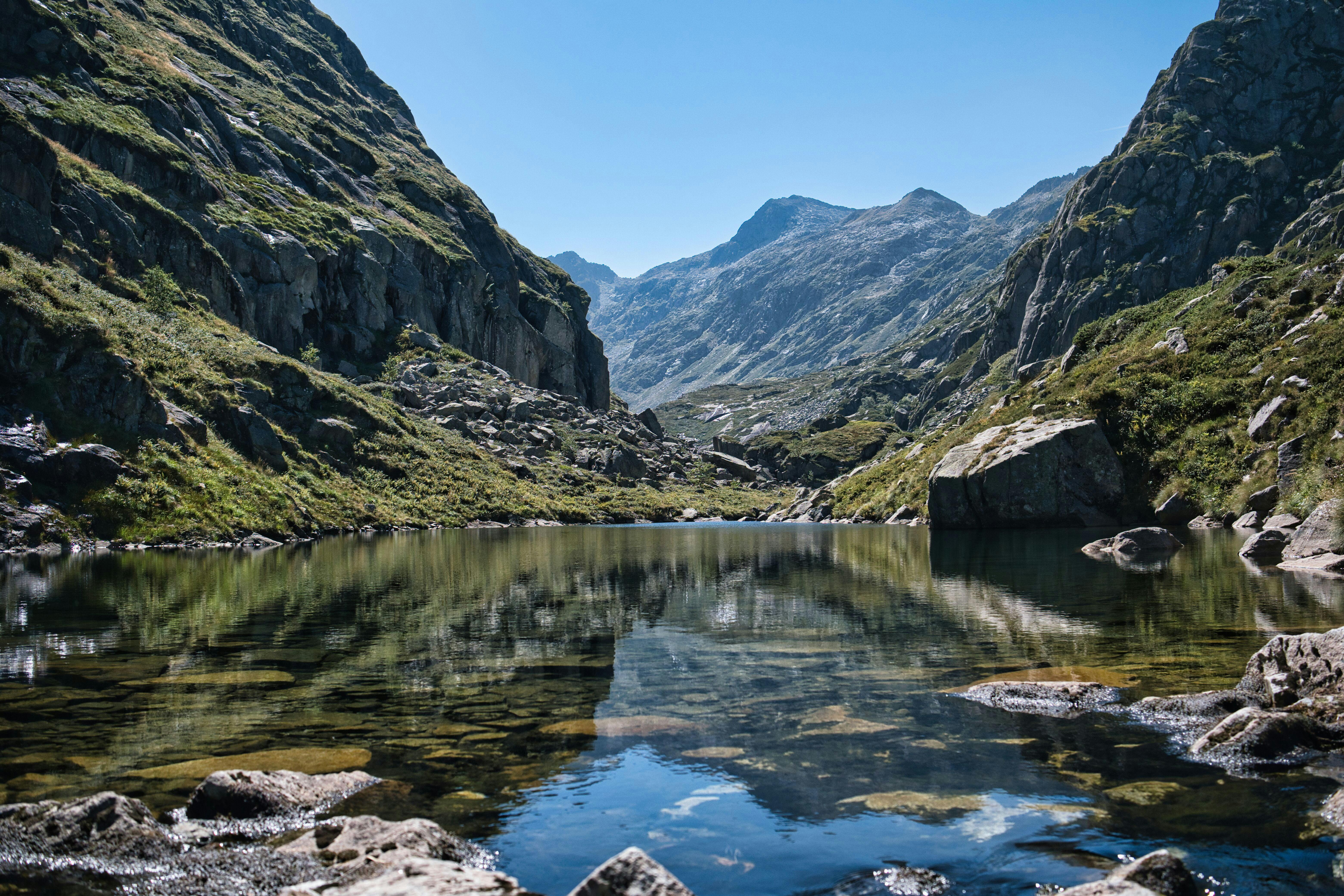 View of a Clear Mountain Lake · Free Stock Photo