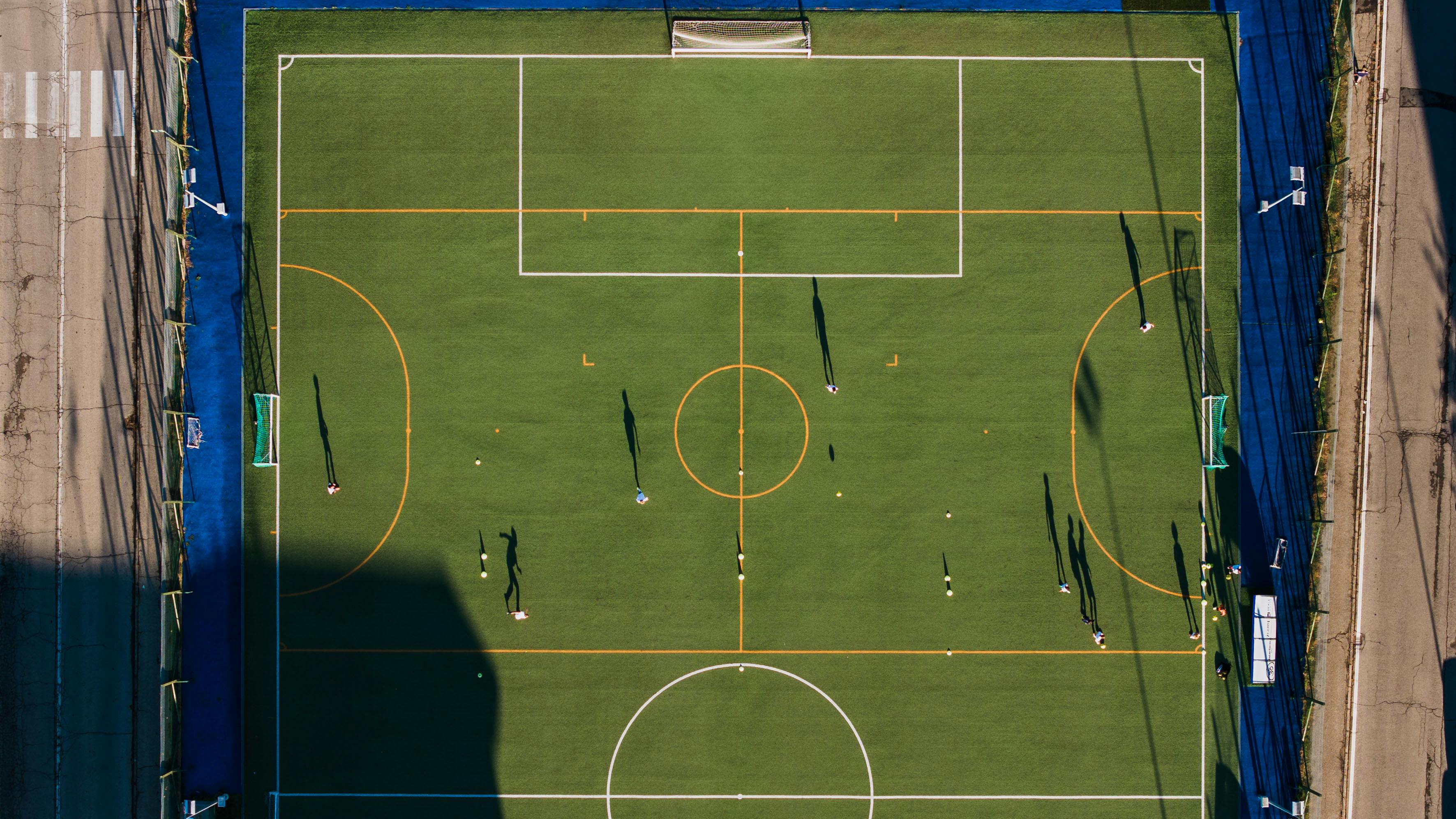 Top View of a Football Pitch · Free Stock Photo