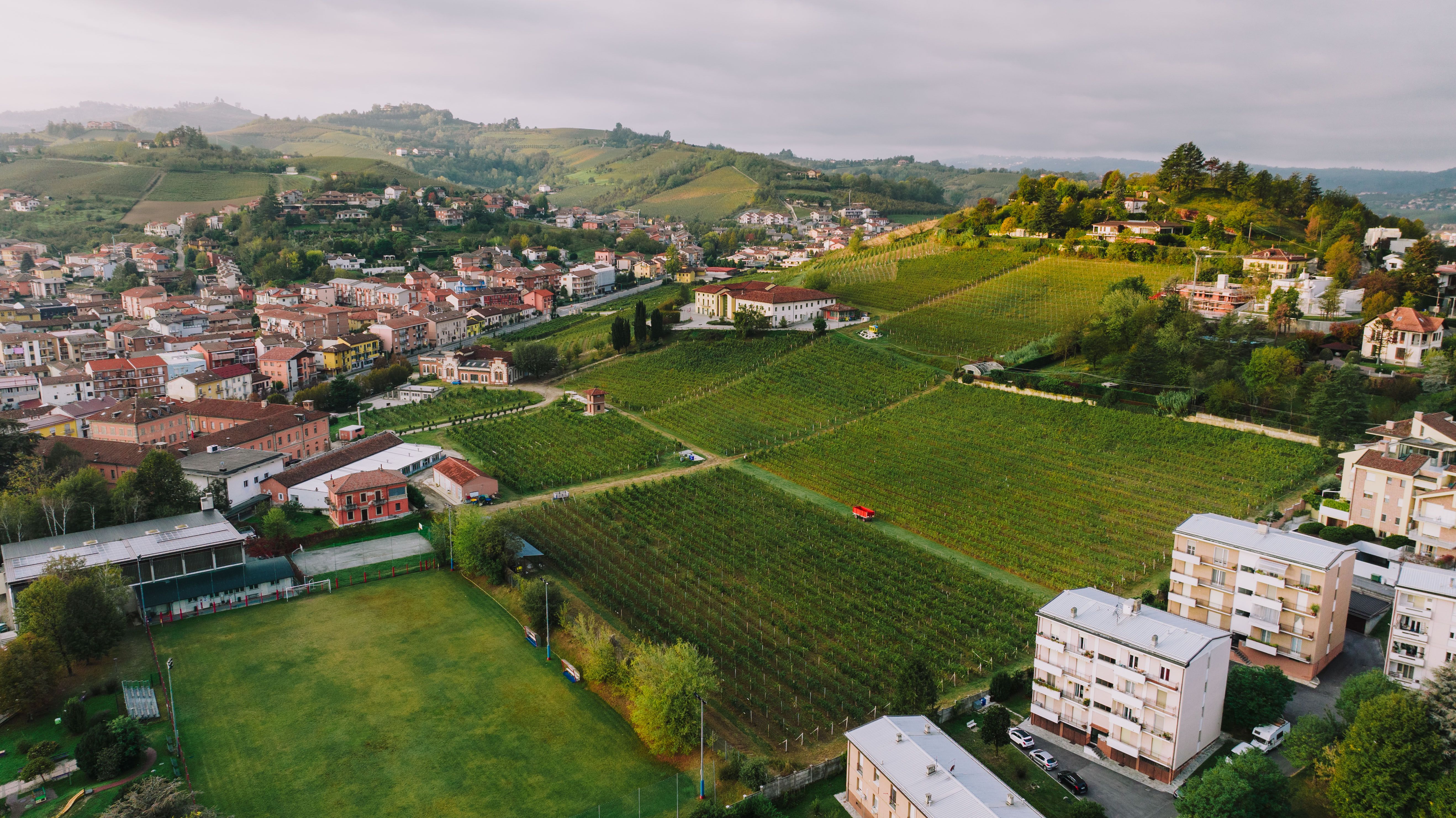 Town with Green, Rural Fields · Free Stock Photo