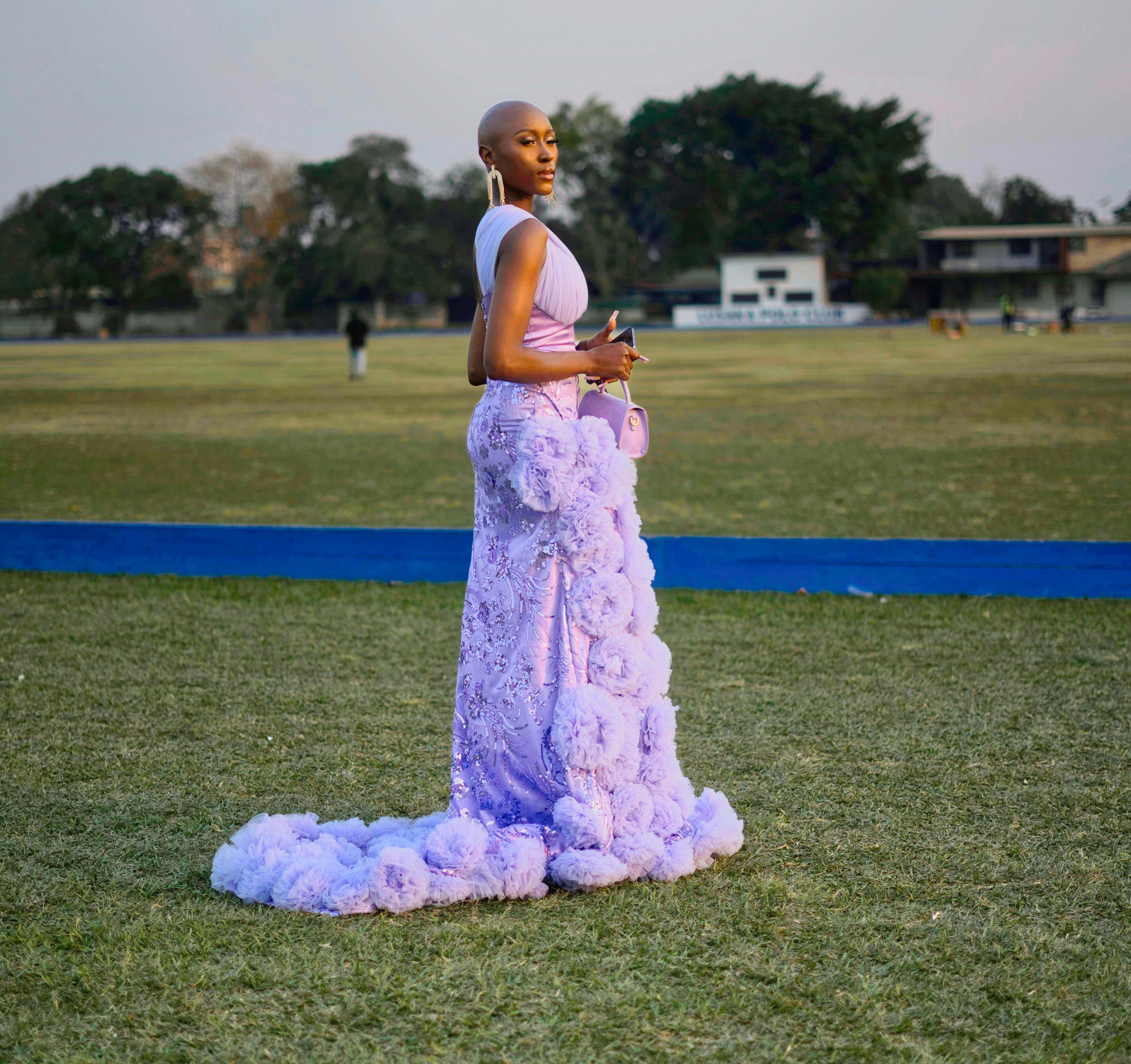African Woman Wearing Pink Dress in a Park · Free Stock Photo