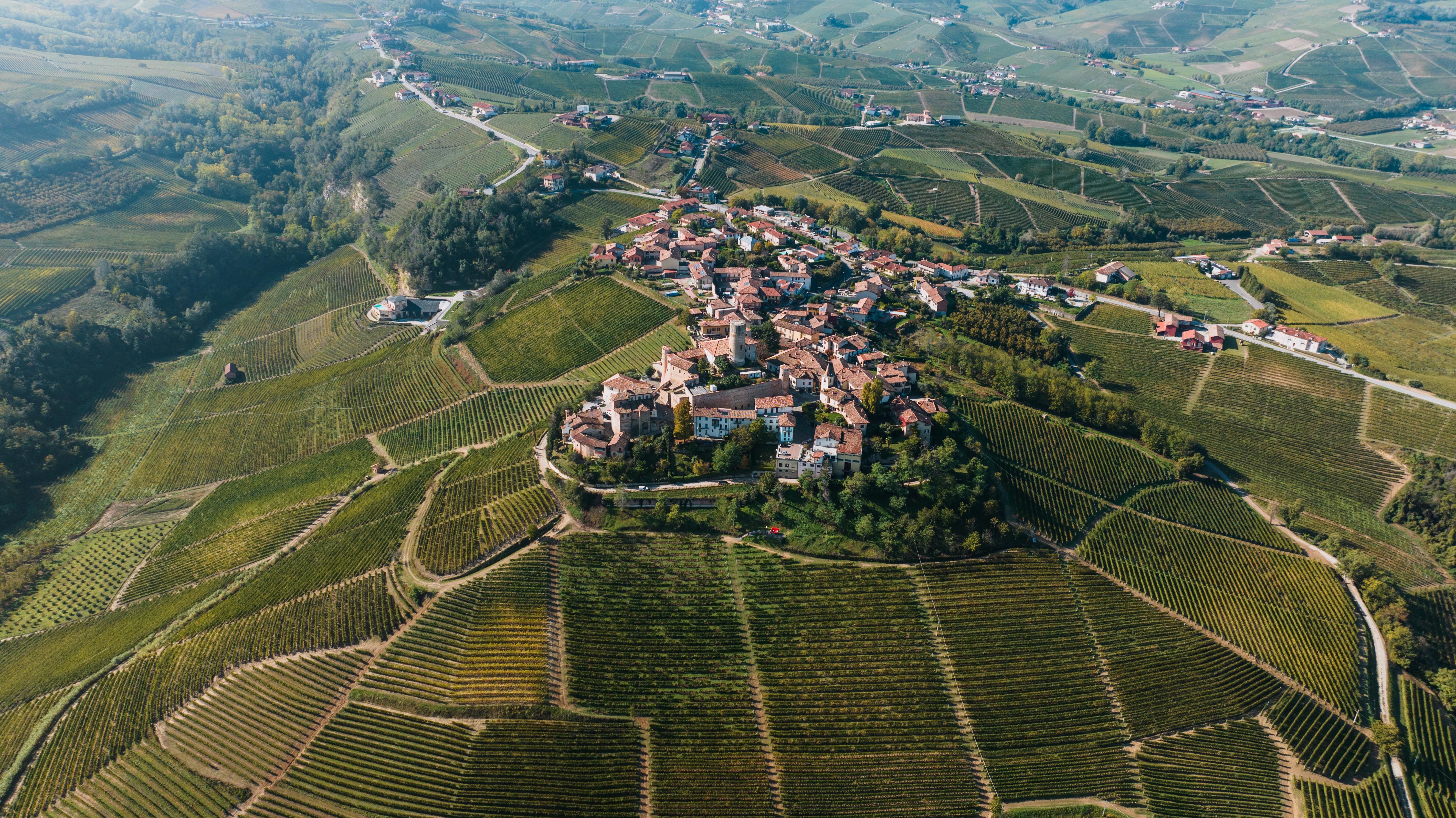 Aerial View of La Morra, Piedmont, Italy · Free Stock Photo