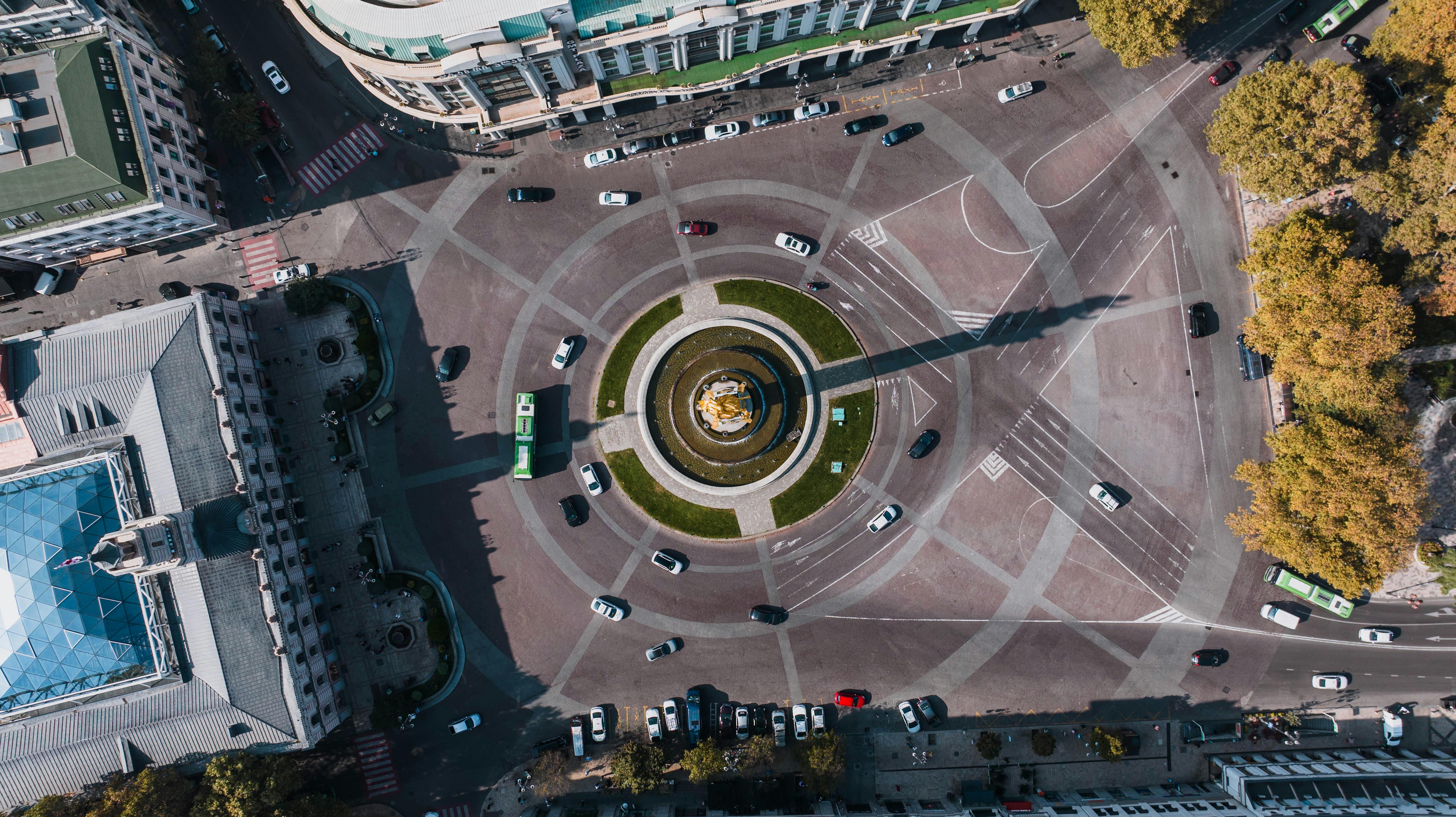 Top View of a Town Square · Free Stock Photo