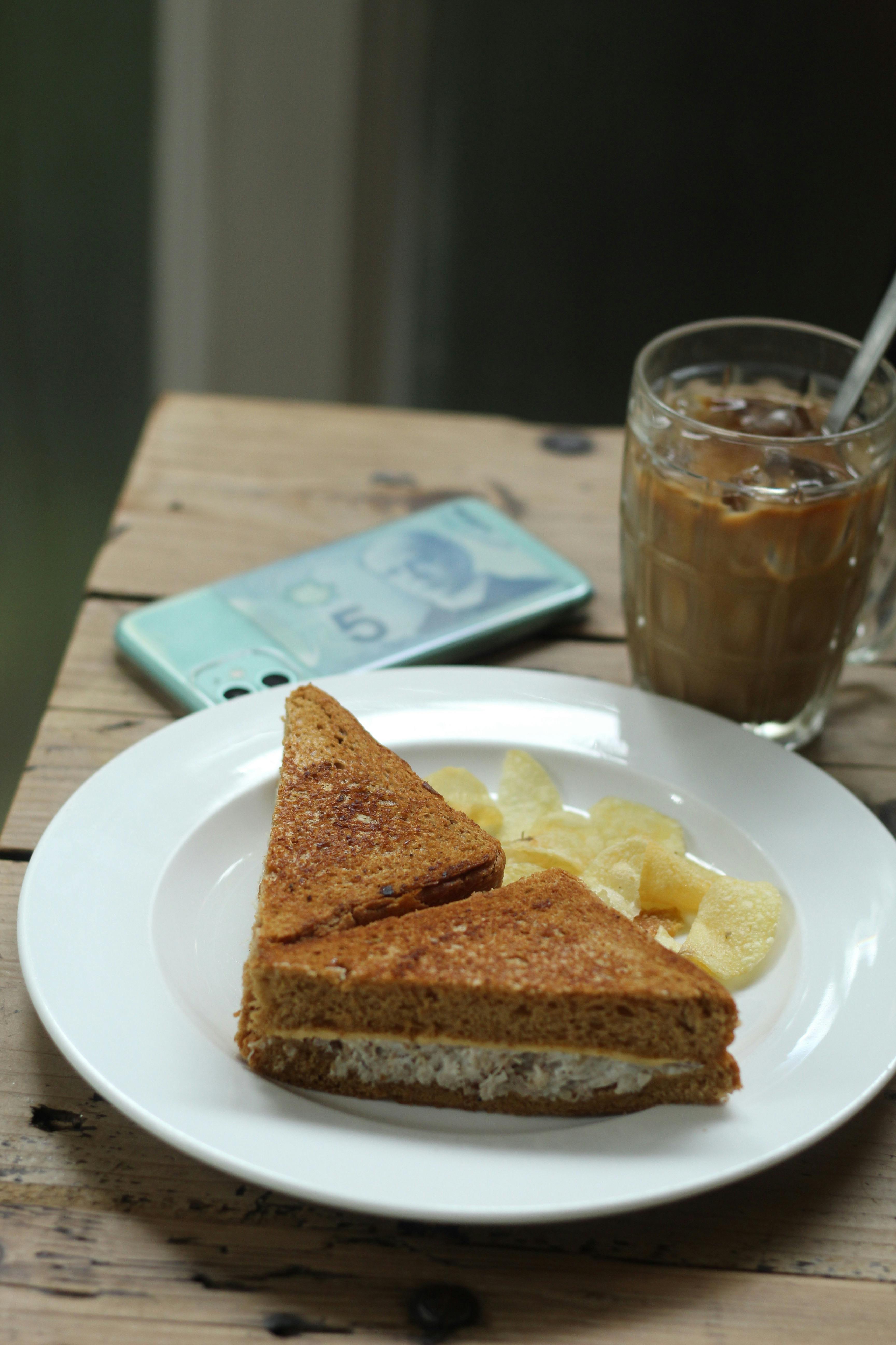 Sandwich with Iced Coffee · Free Stock Photo