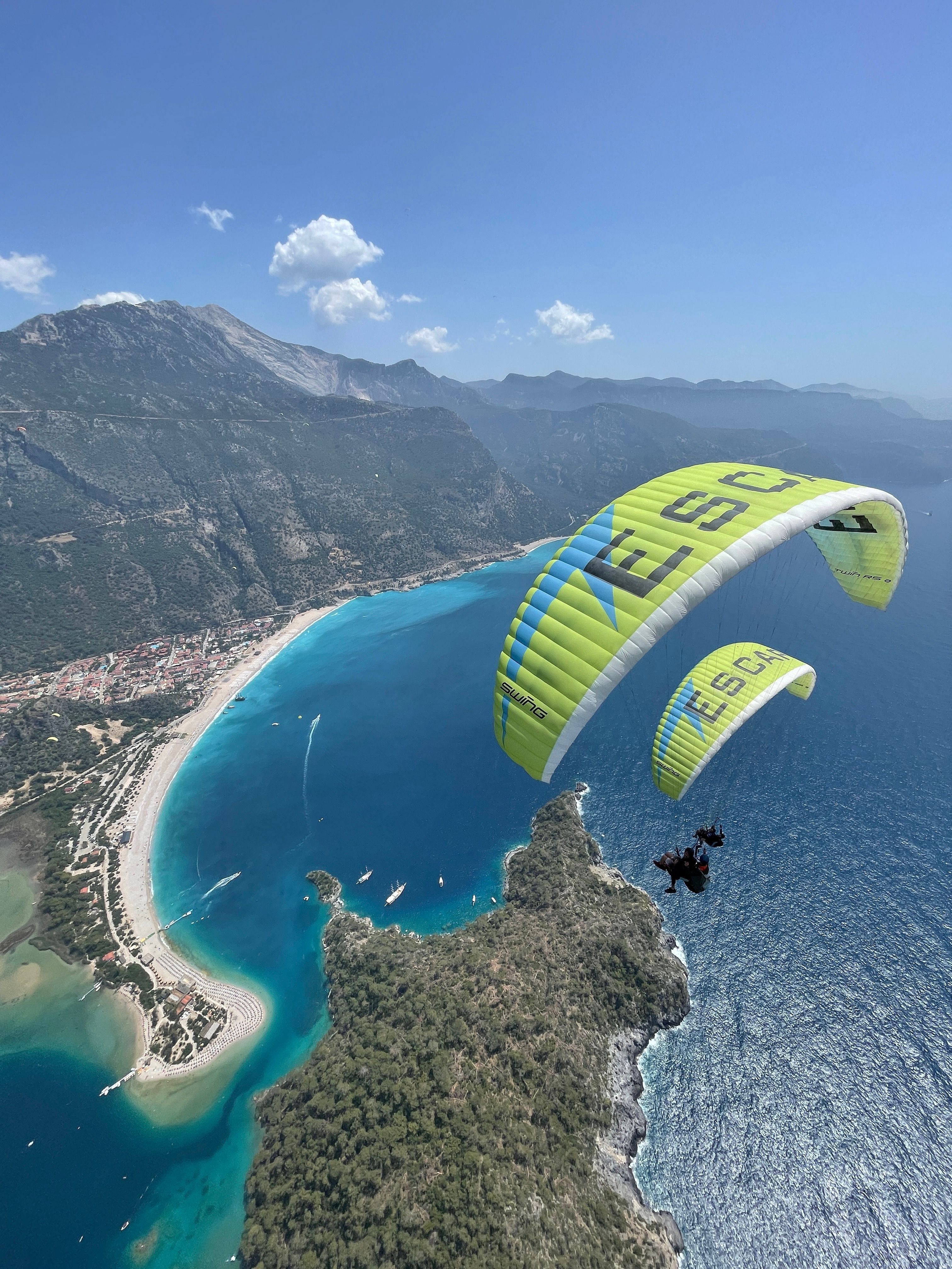 Glider Flying over Oludeniz Beach · Free Stock Photo