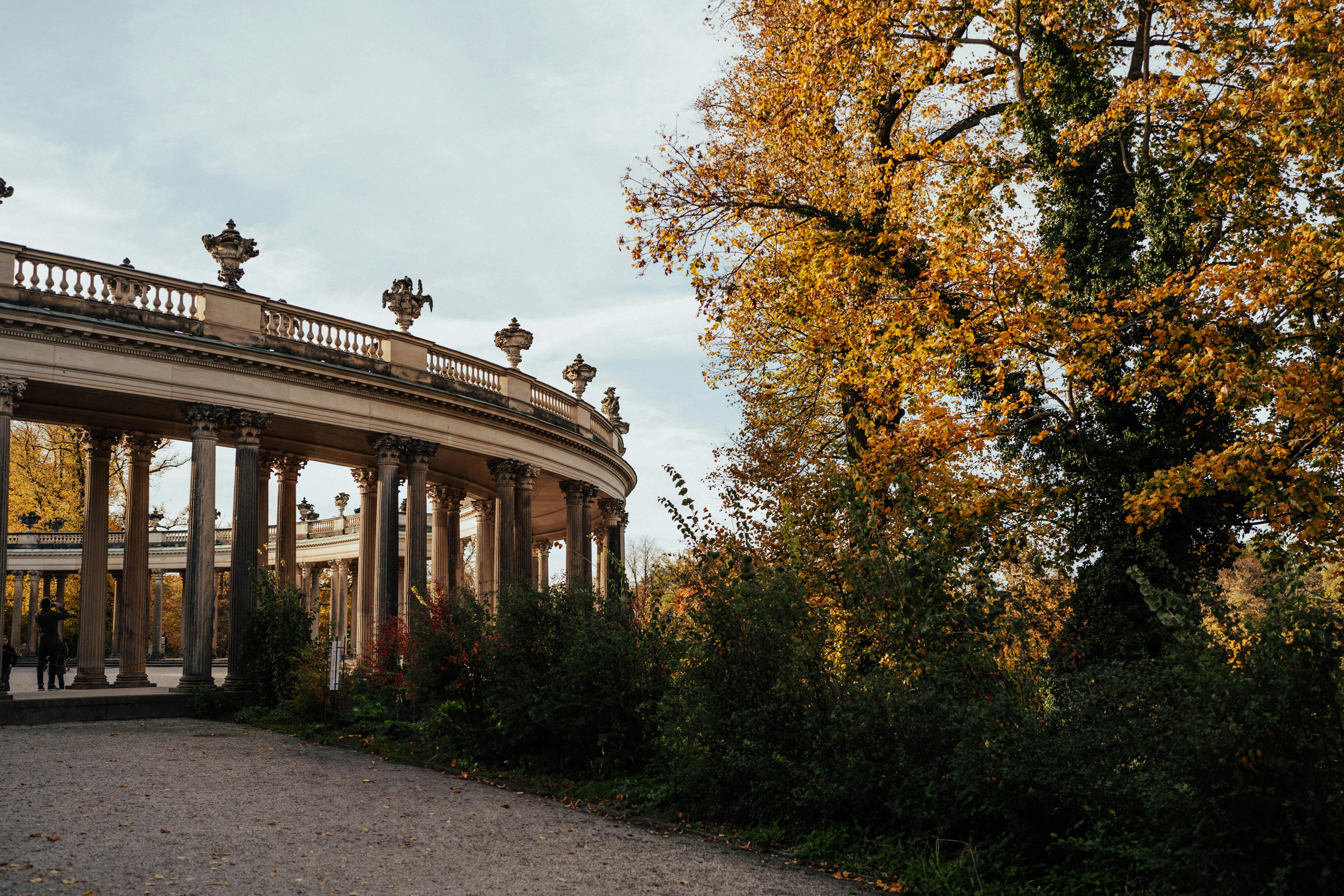 Neoclassical Structure in an Autumn Park · Free Stock Photo