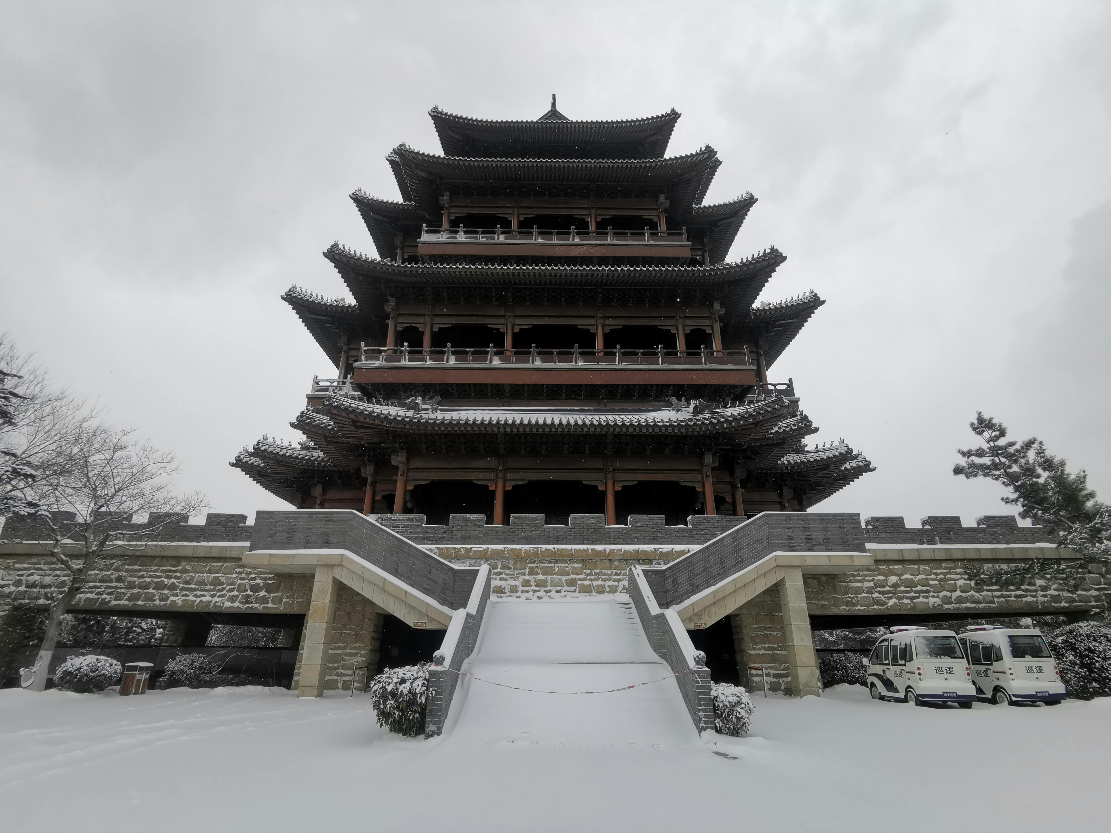 Buddhist Temple in Snow · Free Stock Photo