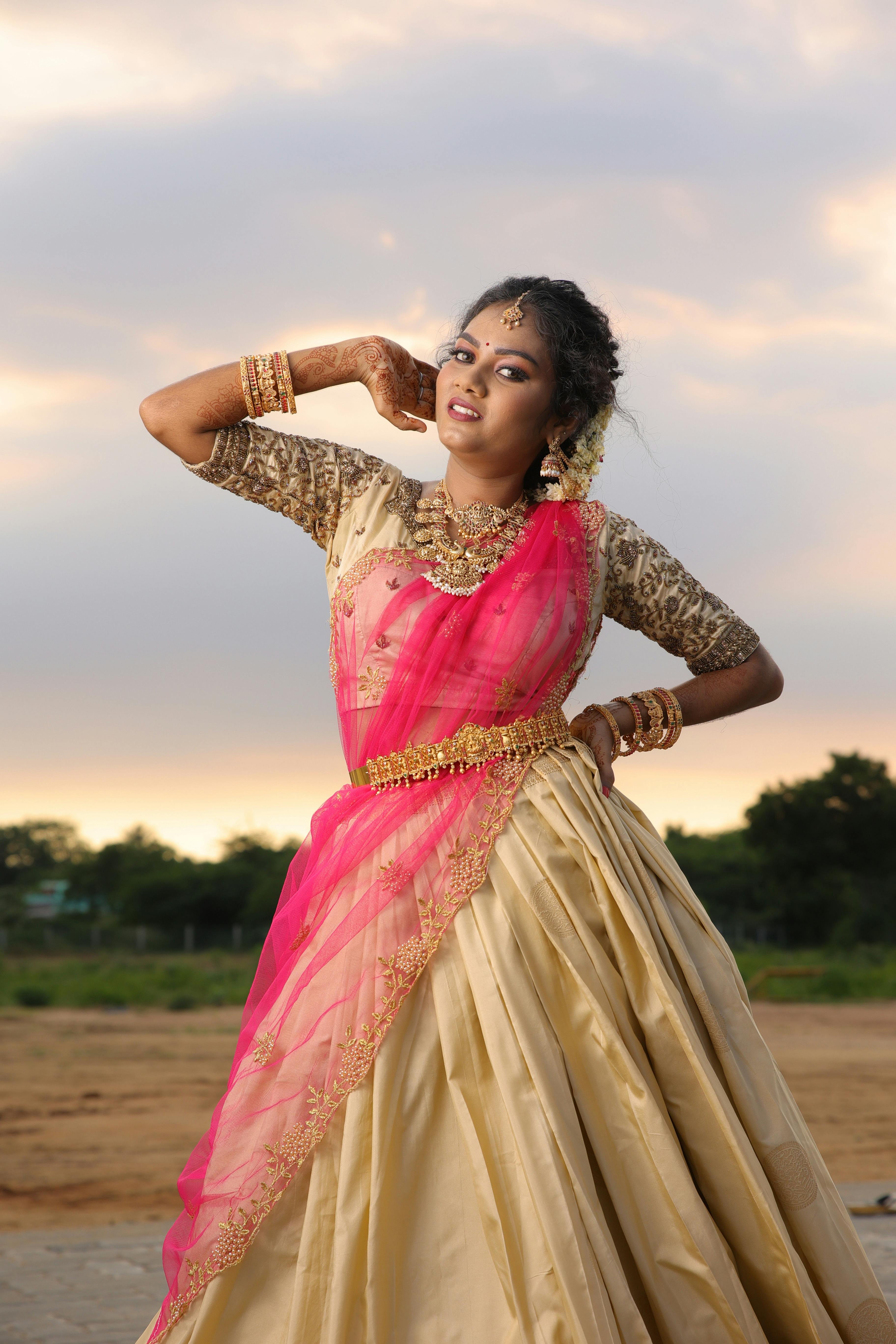 Girl in Dress Posing on Road in Countryside · Free Stock Photo