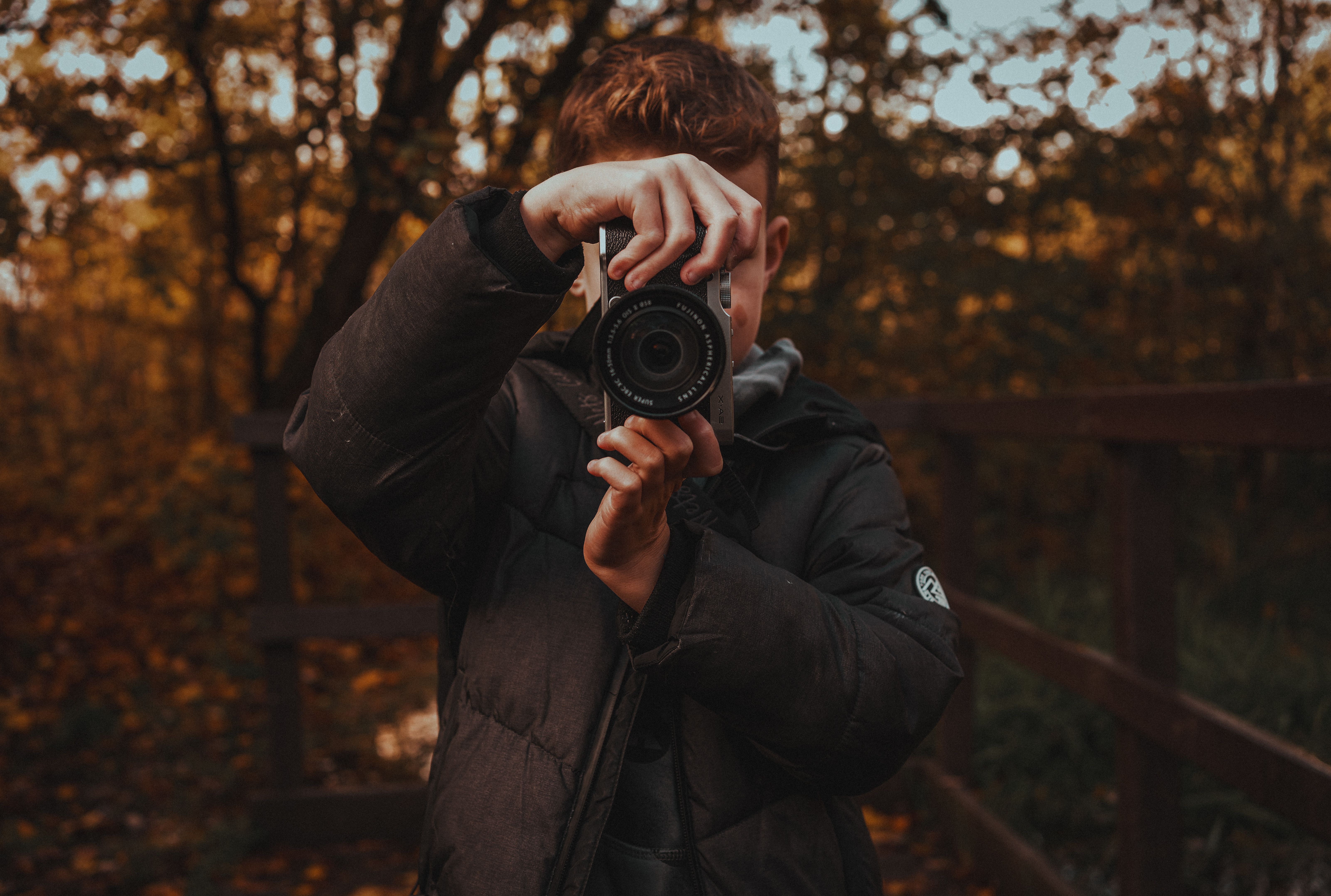 Kids Taking A Fall Walk Photos, Download The BEST Free Kids Taking A ...