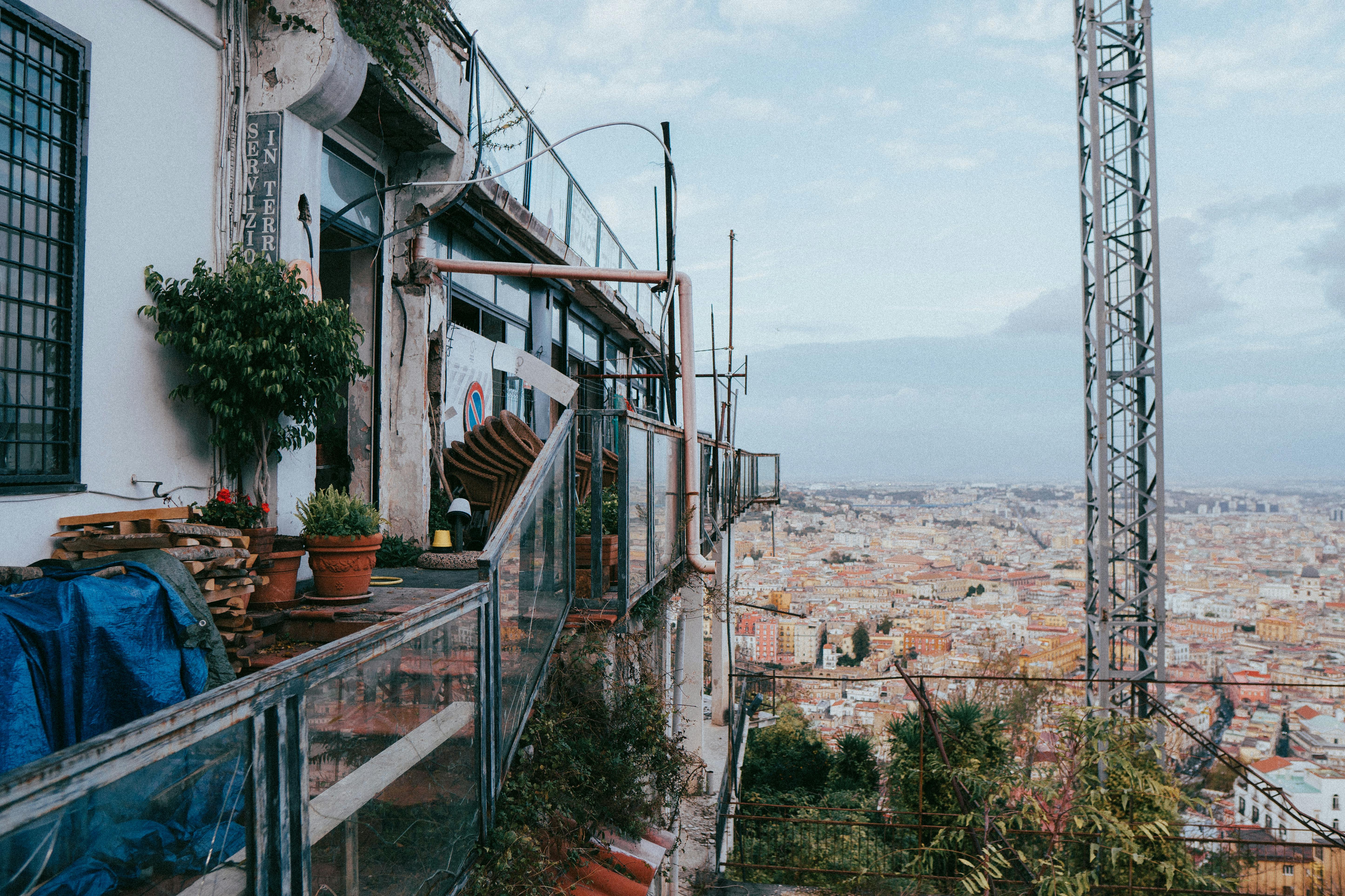 View of a City from a Balcony of an Old Building · Free Stock Photo