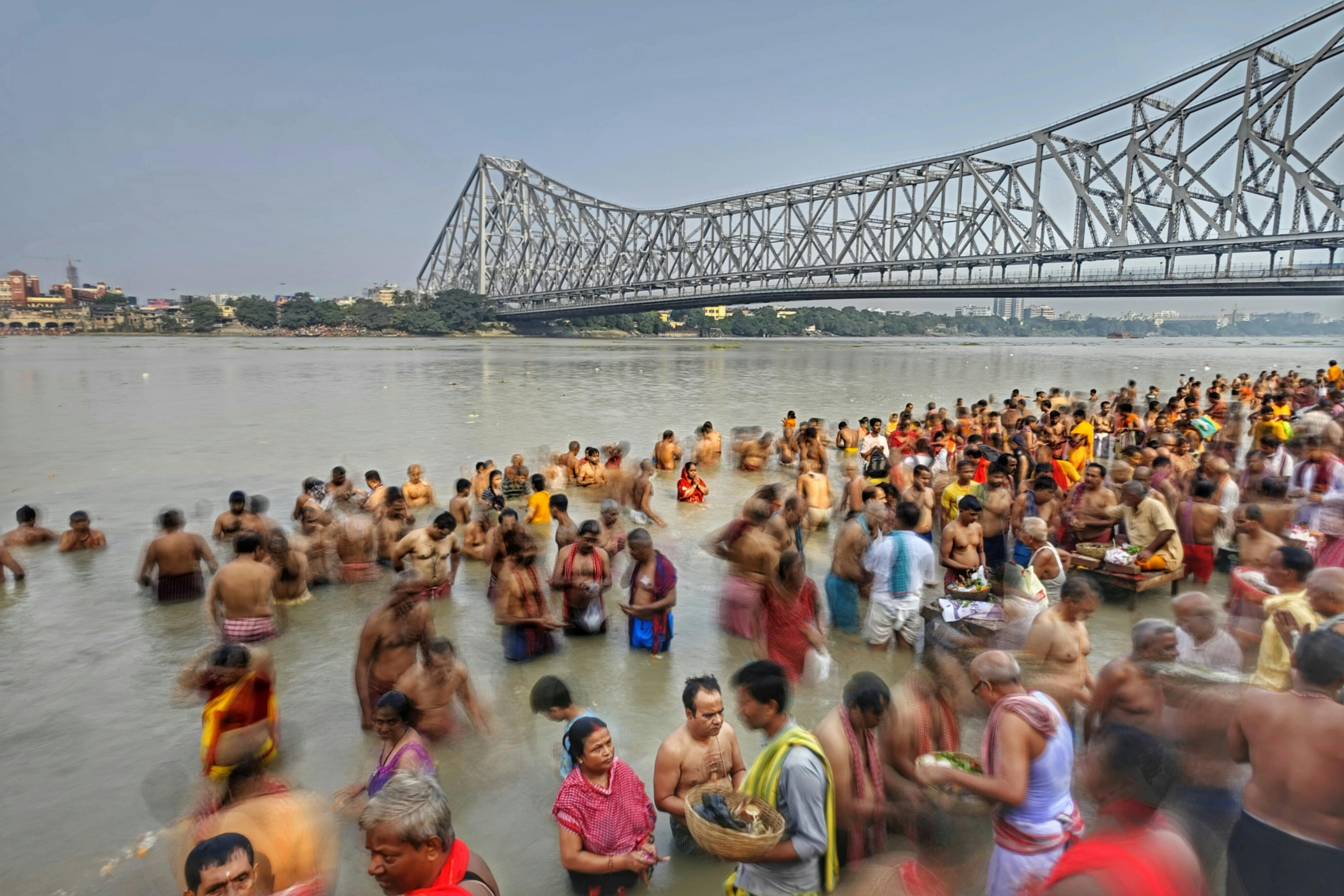 Holy bath in Ganga. · Free Stock Photo