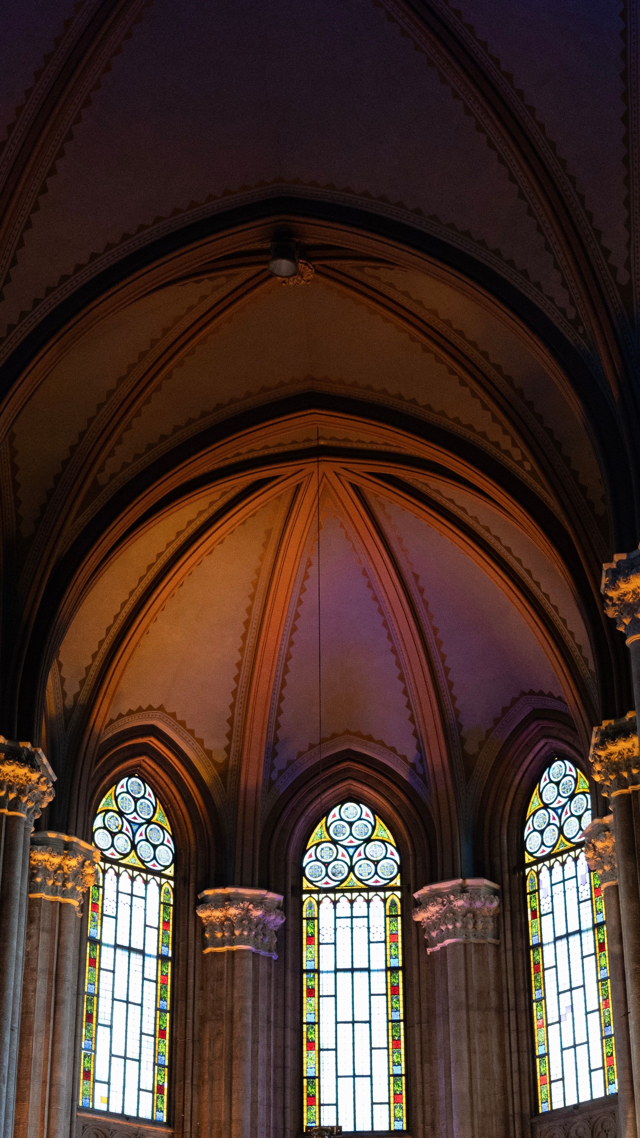 Circular Window Inside Church Building · Free Stock Photo