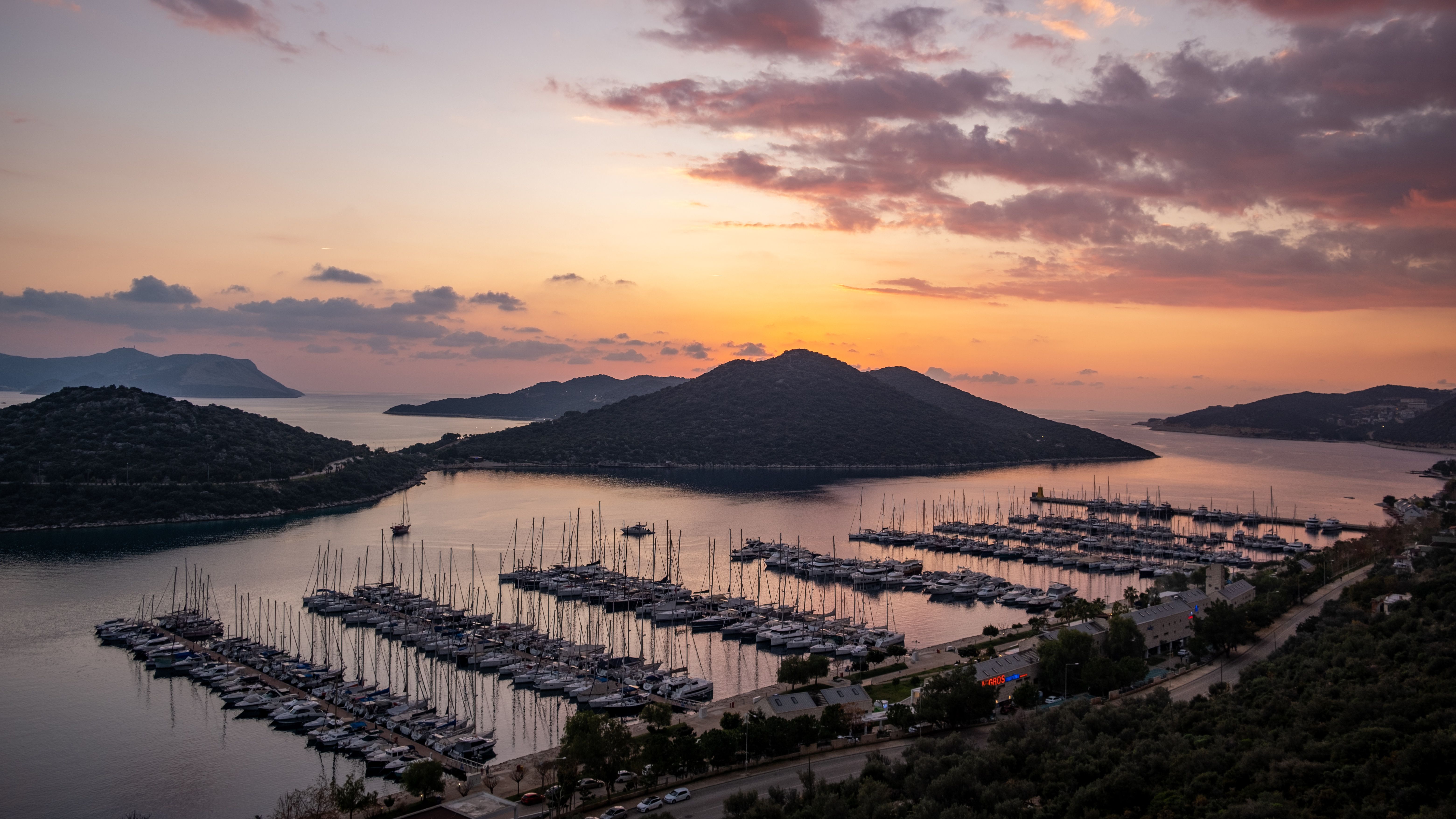 Sailboats and Yachts Moored in Setur Kas Marina at Dusk · Free Stock Photo