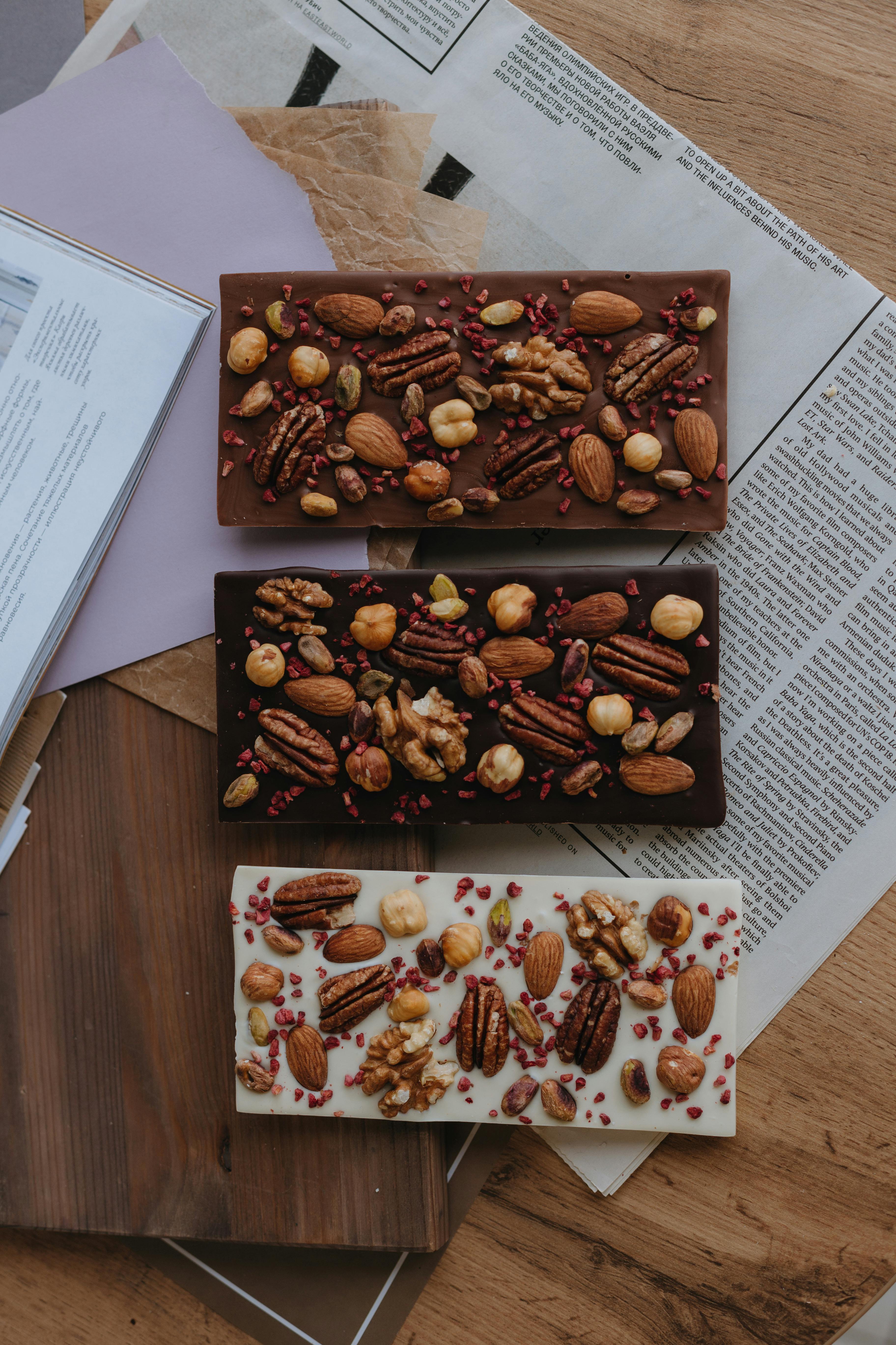 Chocolate Bars with Nuts · Free Stock Photo