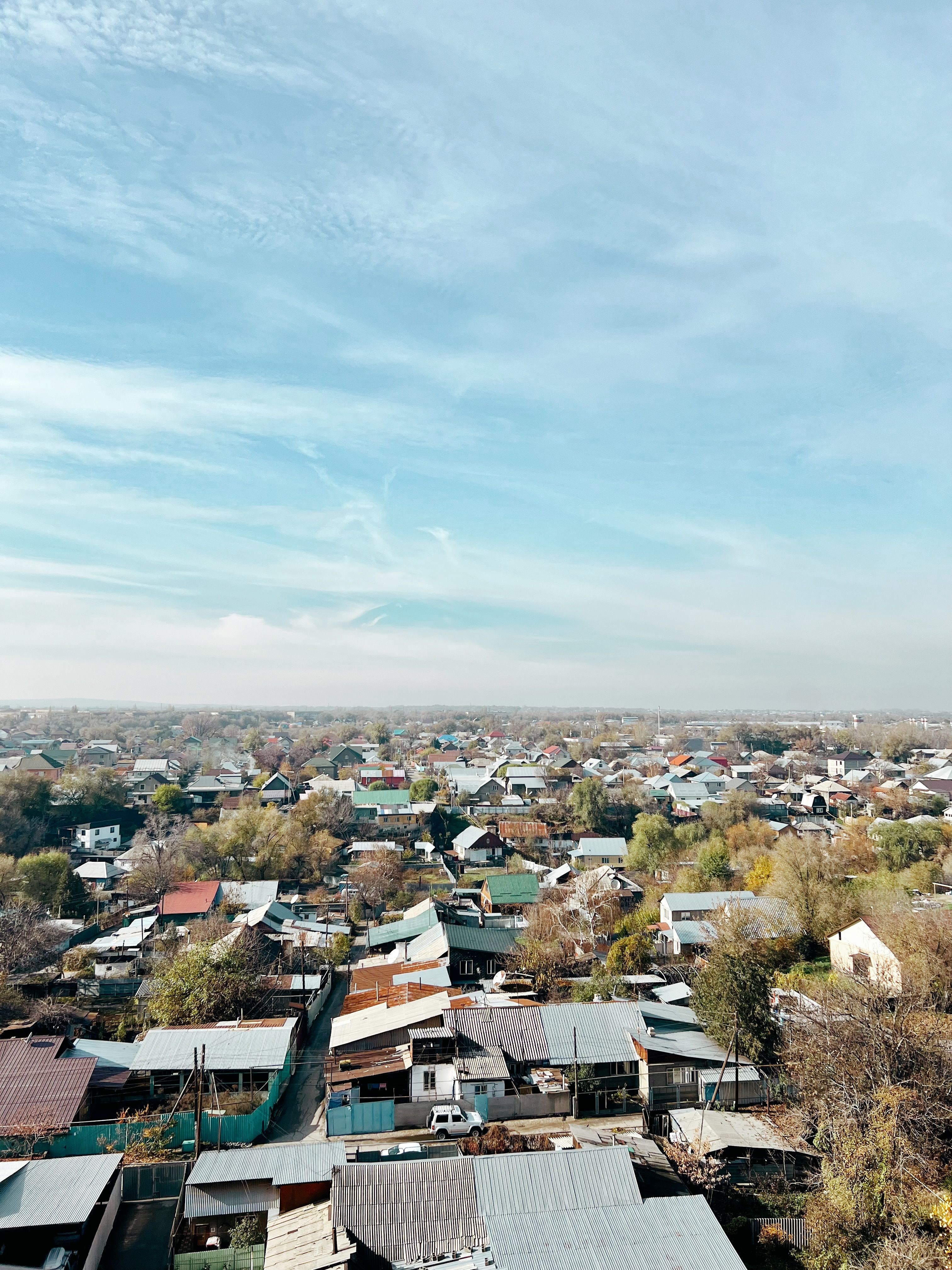 Birds Eye View of Town · Free Stock Photo