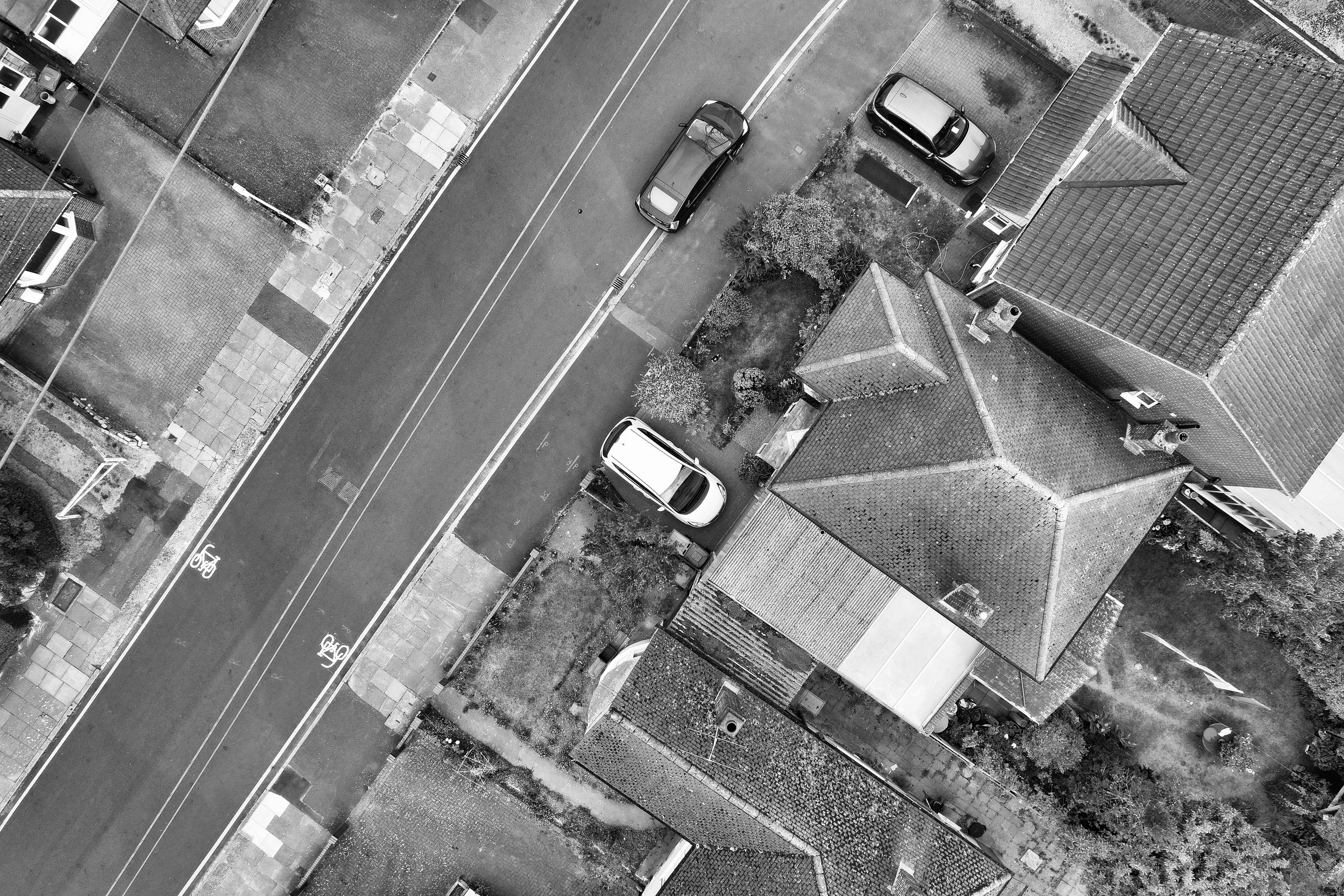 Bird's-eye View Photo of Houses and Empty Streets · Free Stock Photo