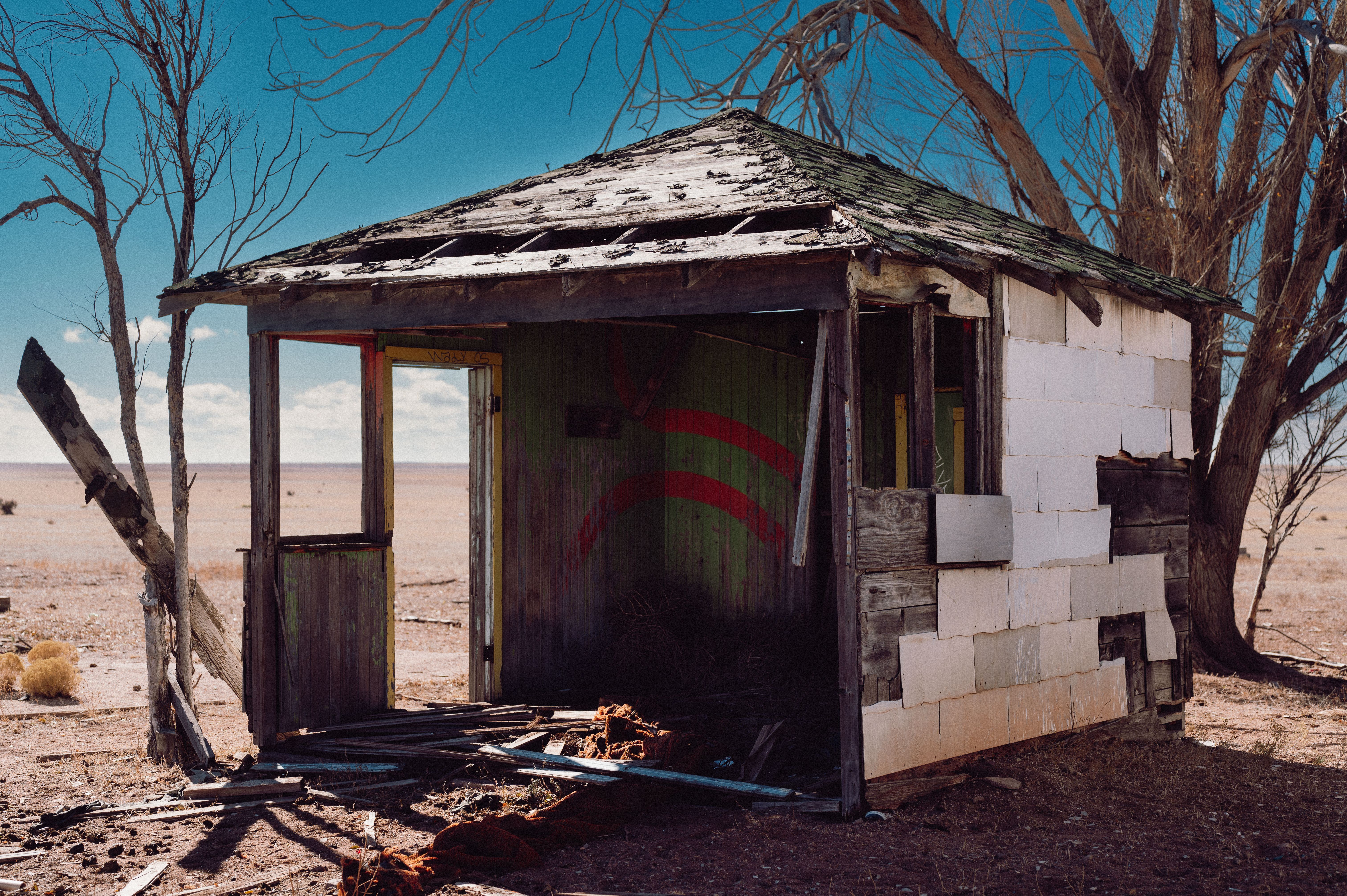 Empty Wooden Shed in a Desert Area · Free Stock Photo