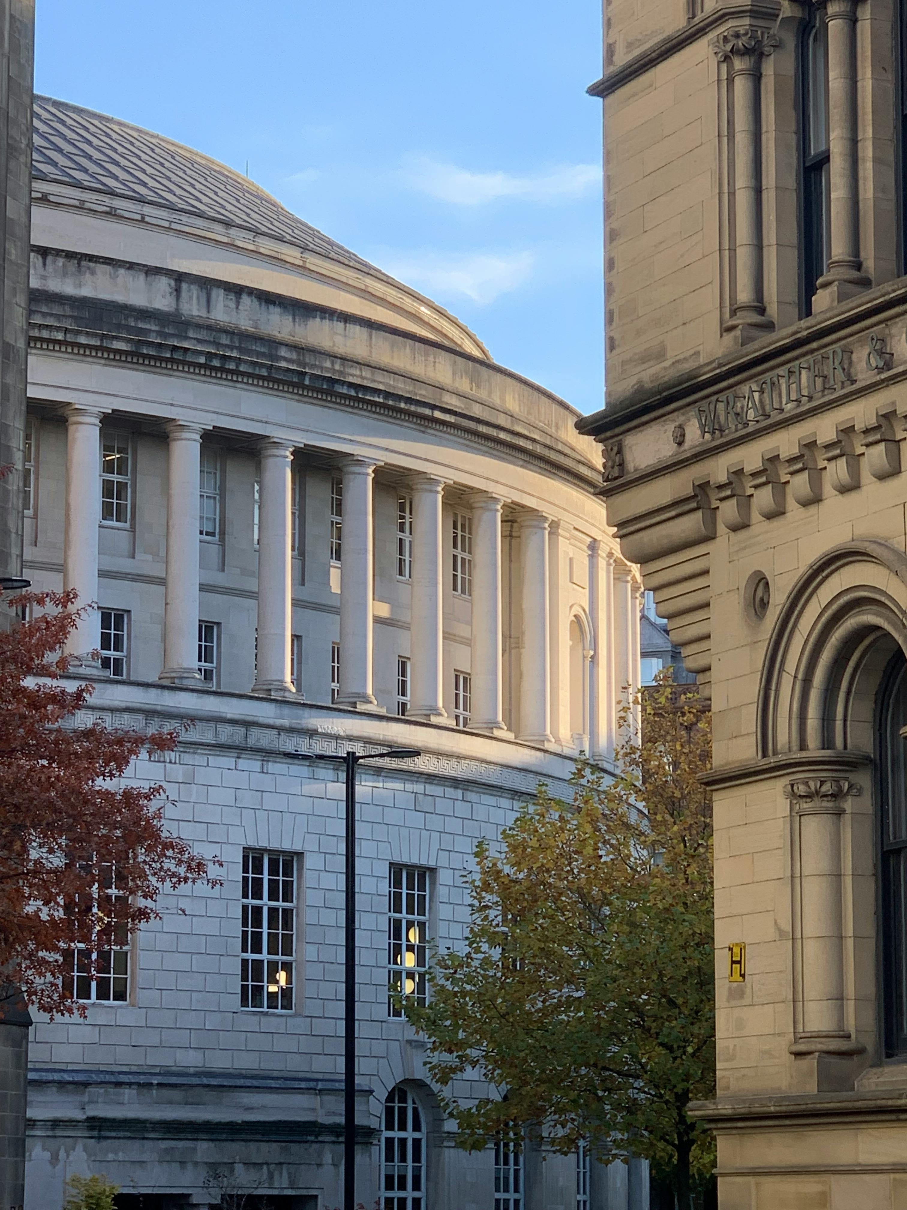 Neoclassical Colonnade Manchester Central Library · Free Stock Photo