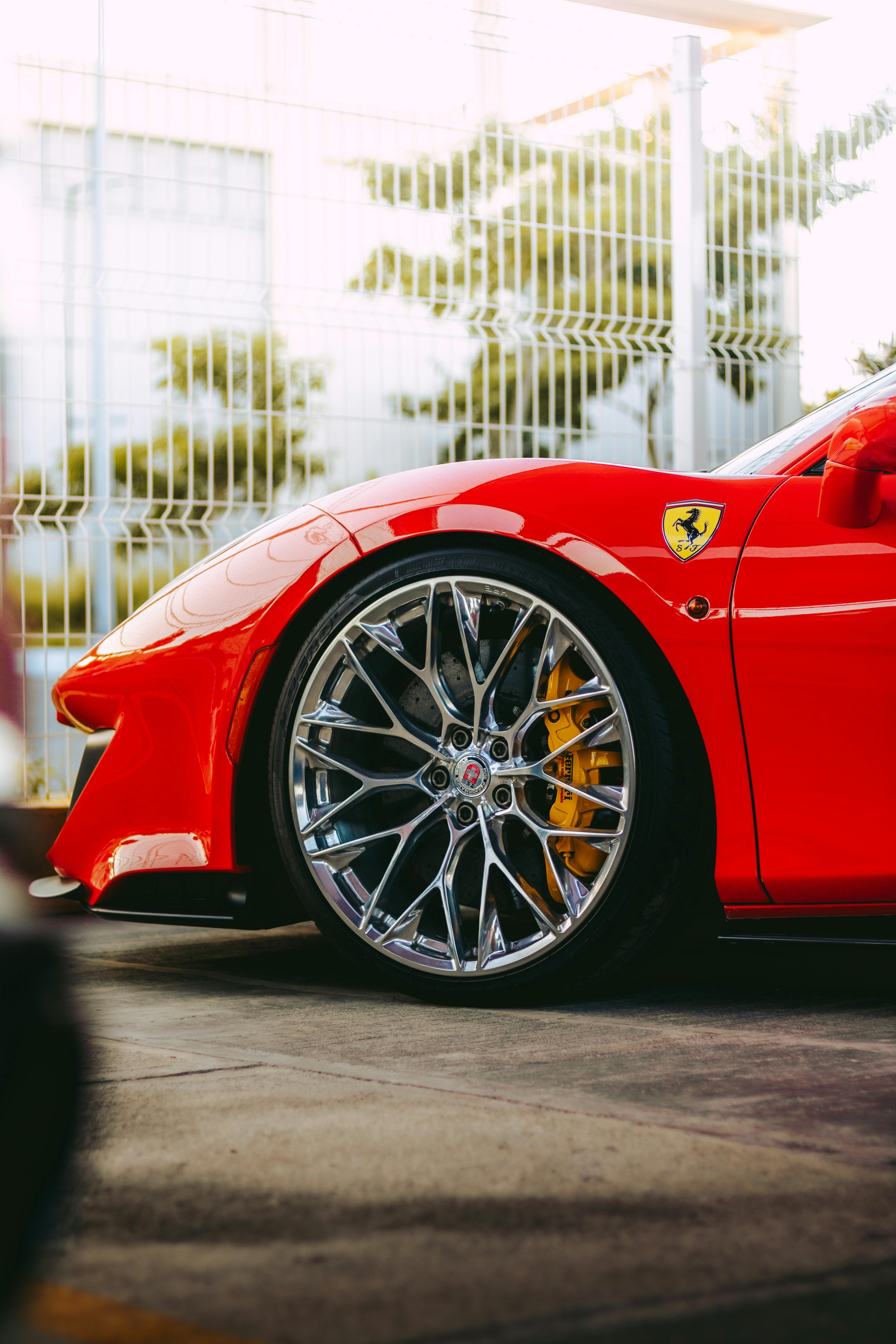 Wheel if Black Ferrari 812 Superfast · Free Stock Photo