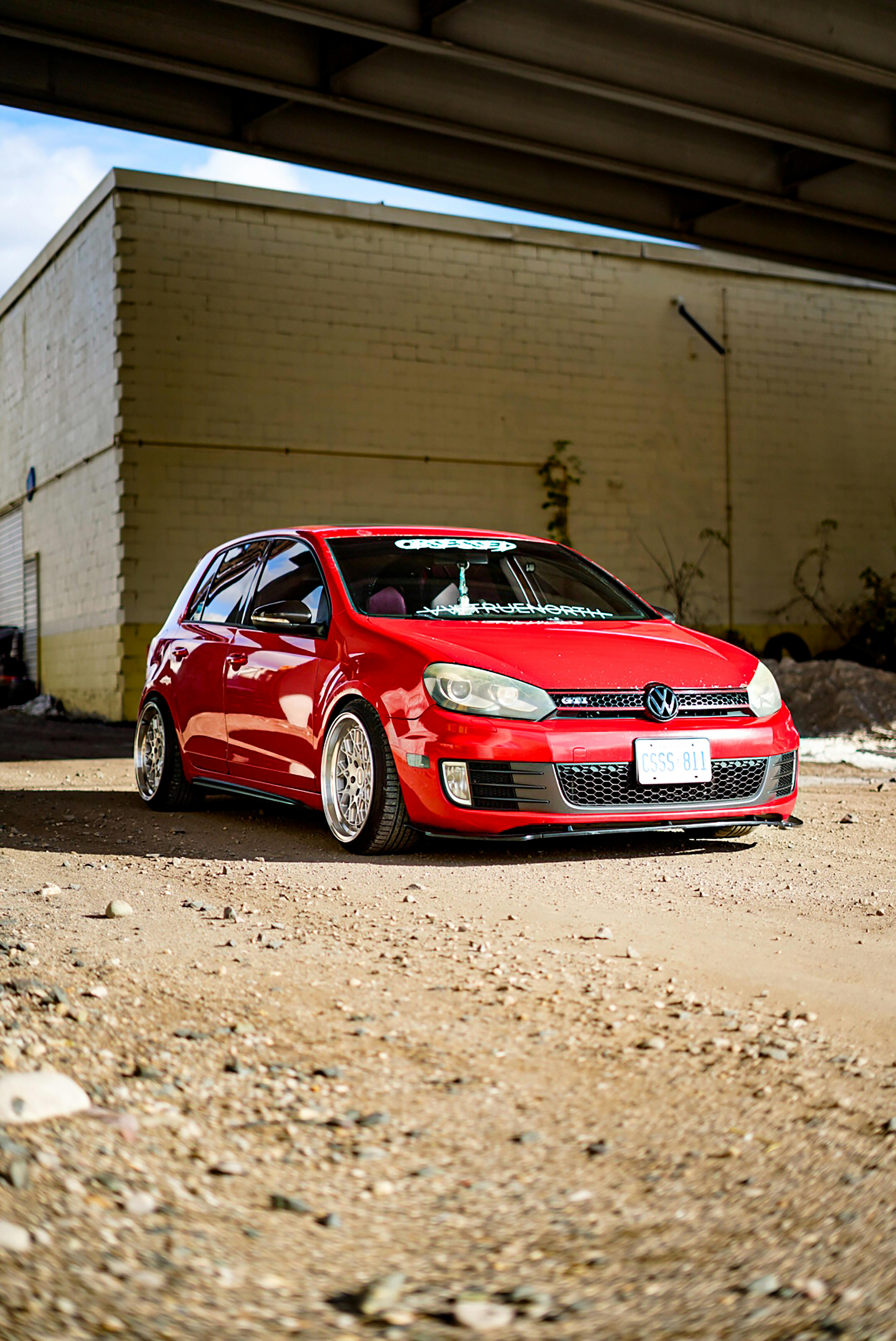 Custom Red Volkswagen Golf · Free Stock Photo