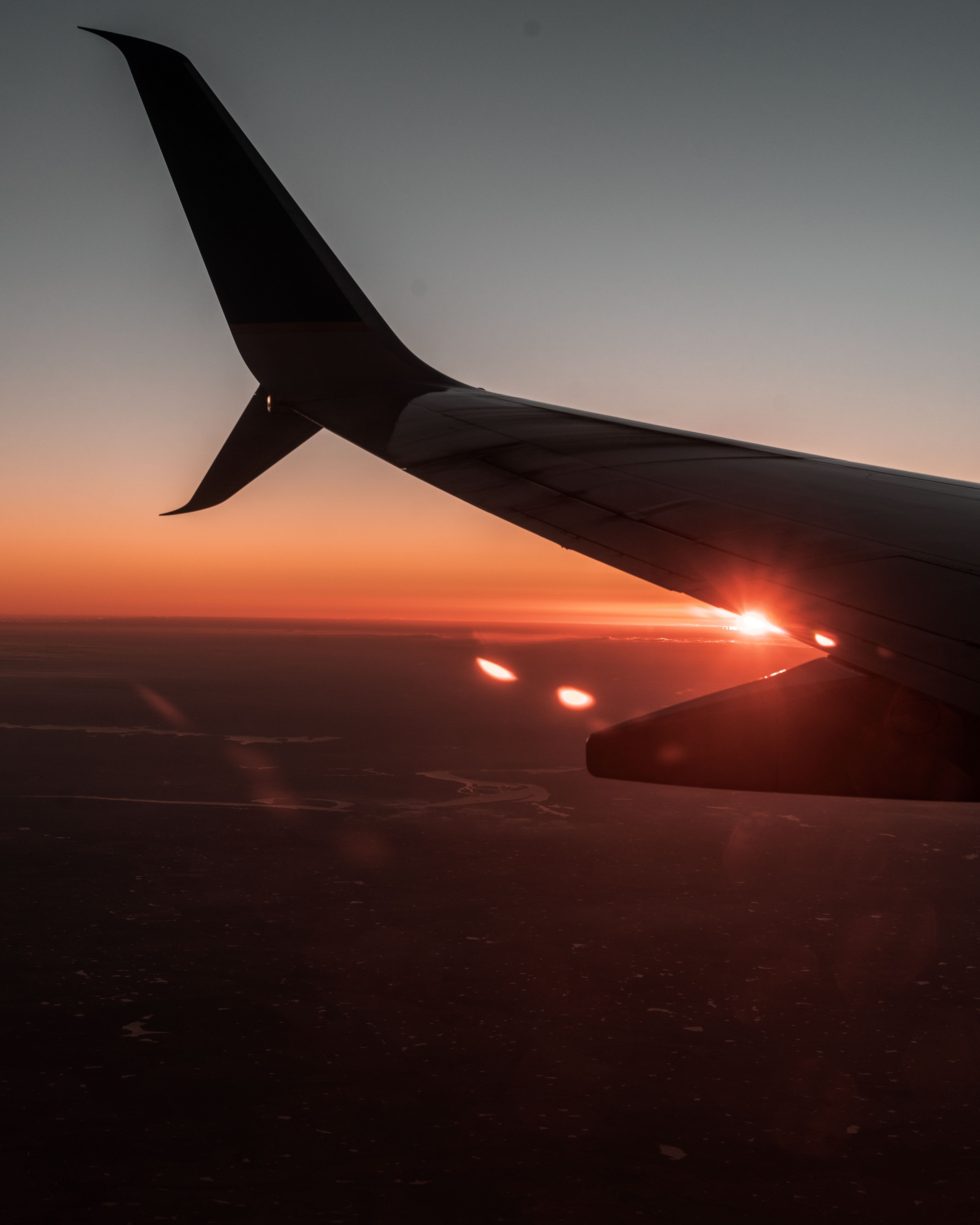Airplane during Sunset · Free Stock Photo