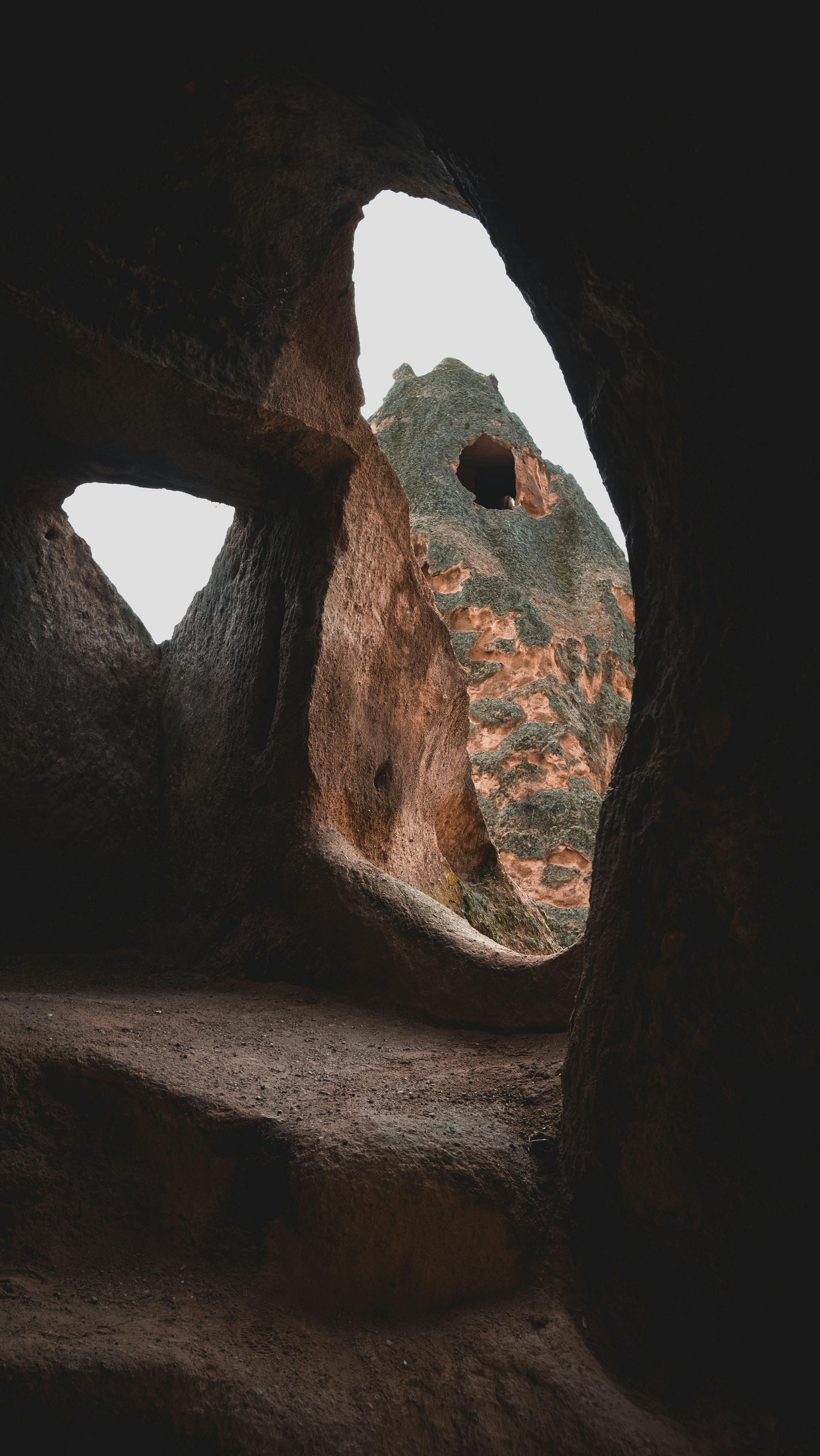 View of a Mountain from a Cave Window · Free Stock Photo