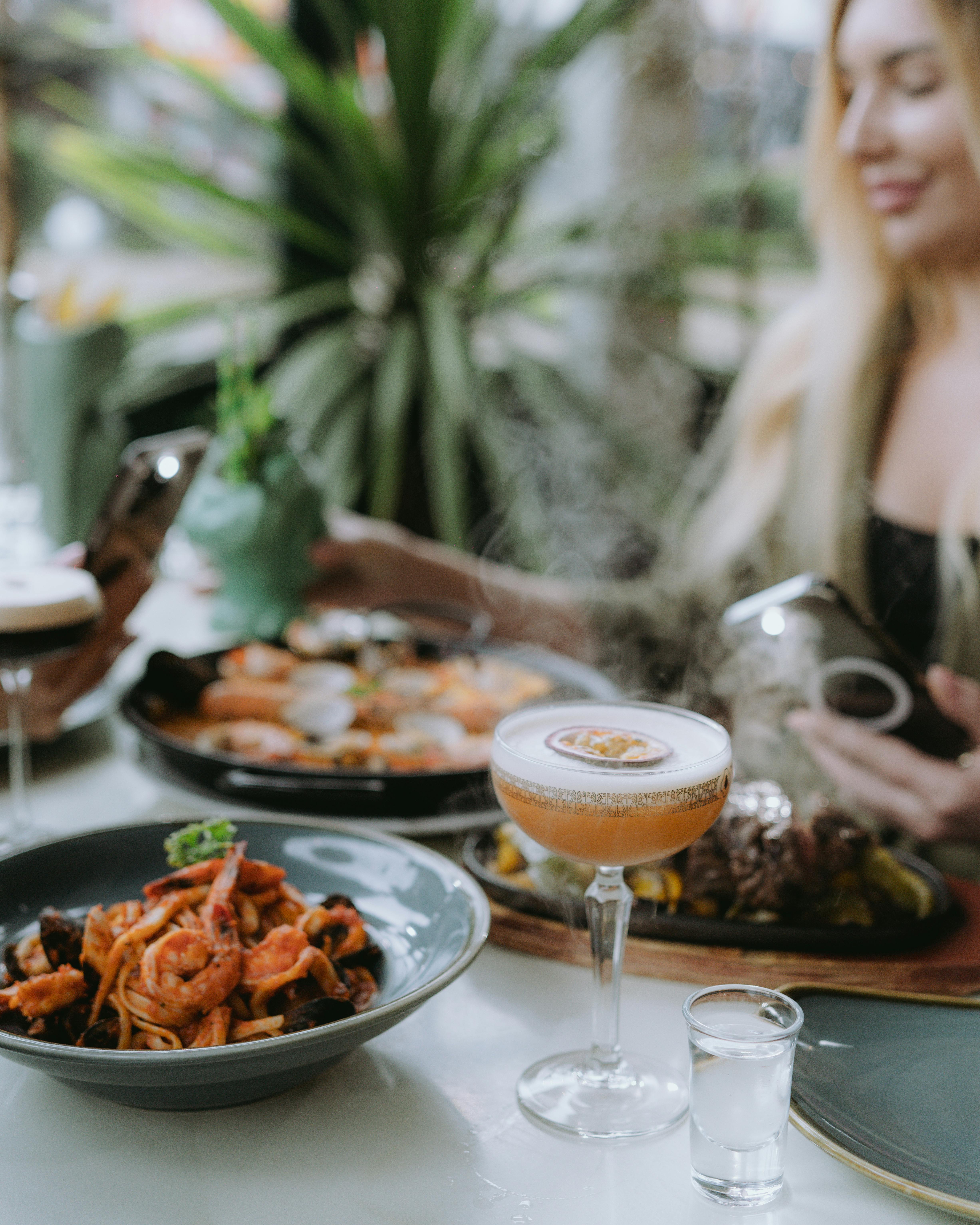 Dinner on Table in Restaurant · Free Stock Photo