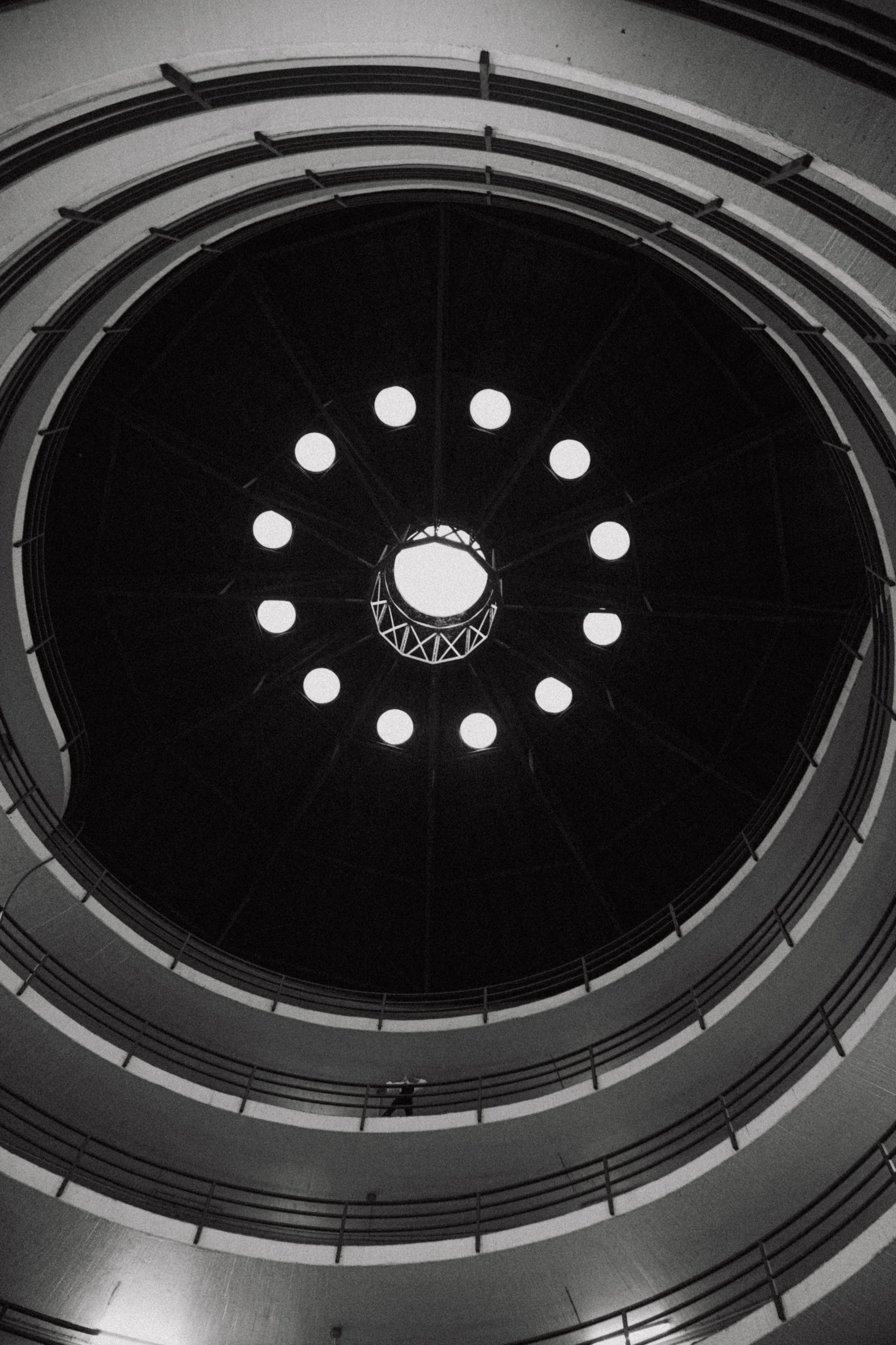 Yellow Ring Lights in the Ceiling · Free Stock Photo