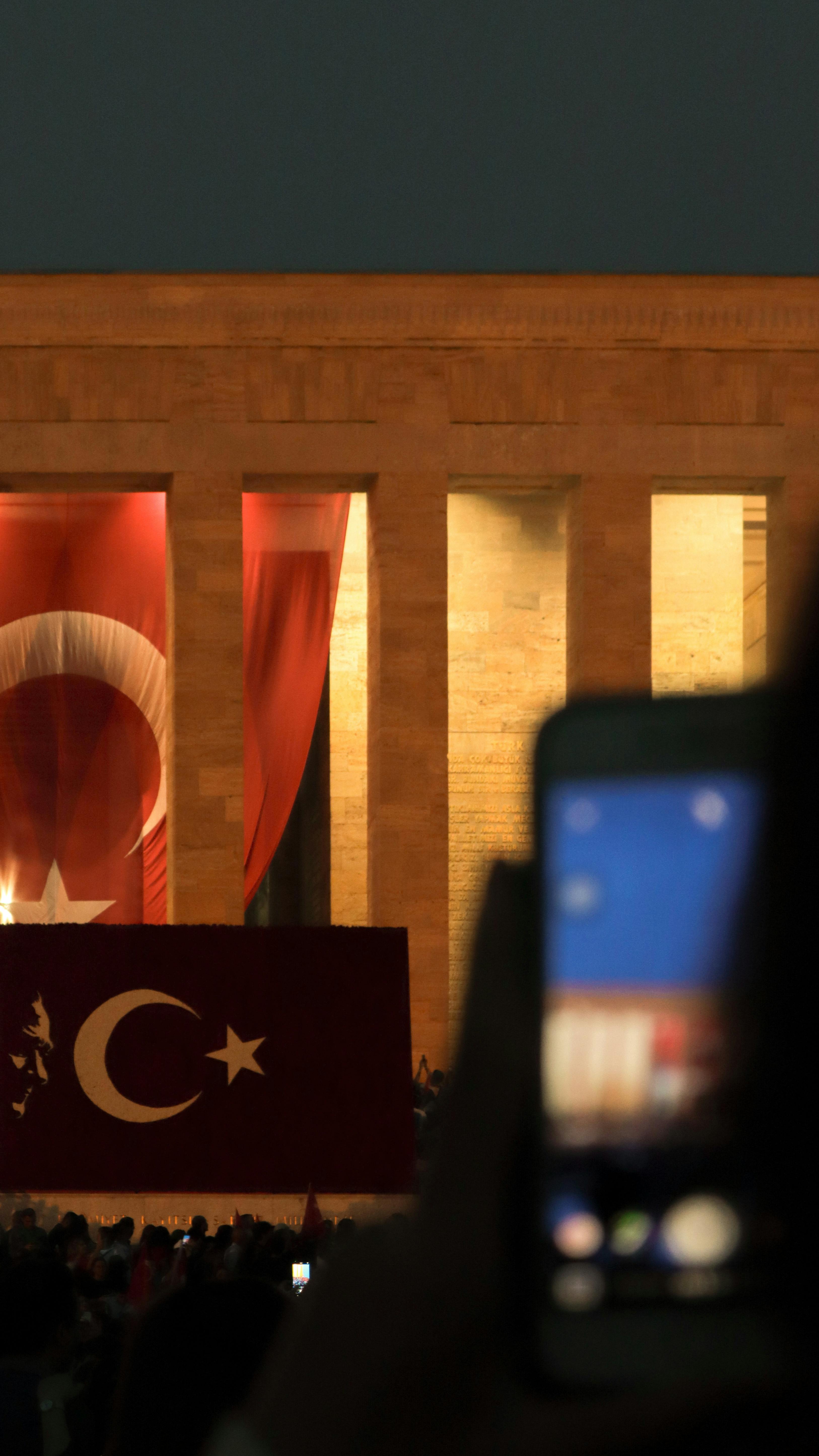 Taking Photo of Large Turkish Flag on Building with Smartphone · Free ...