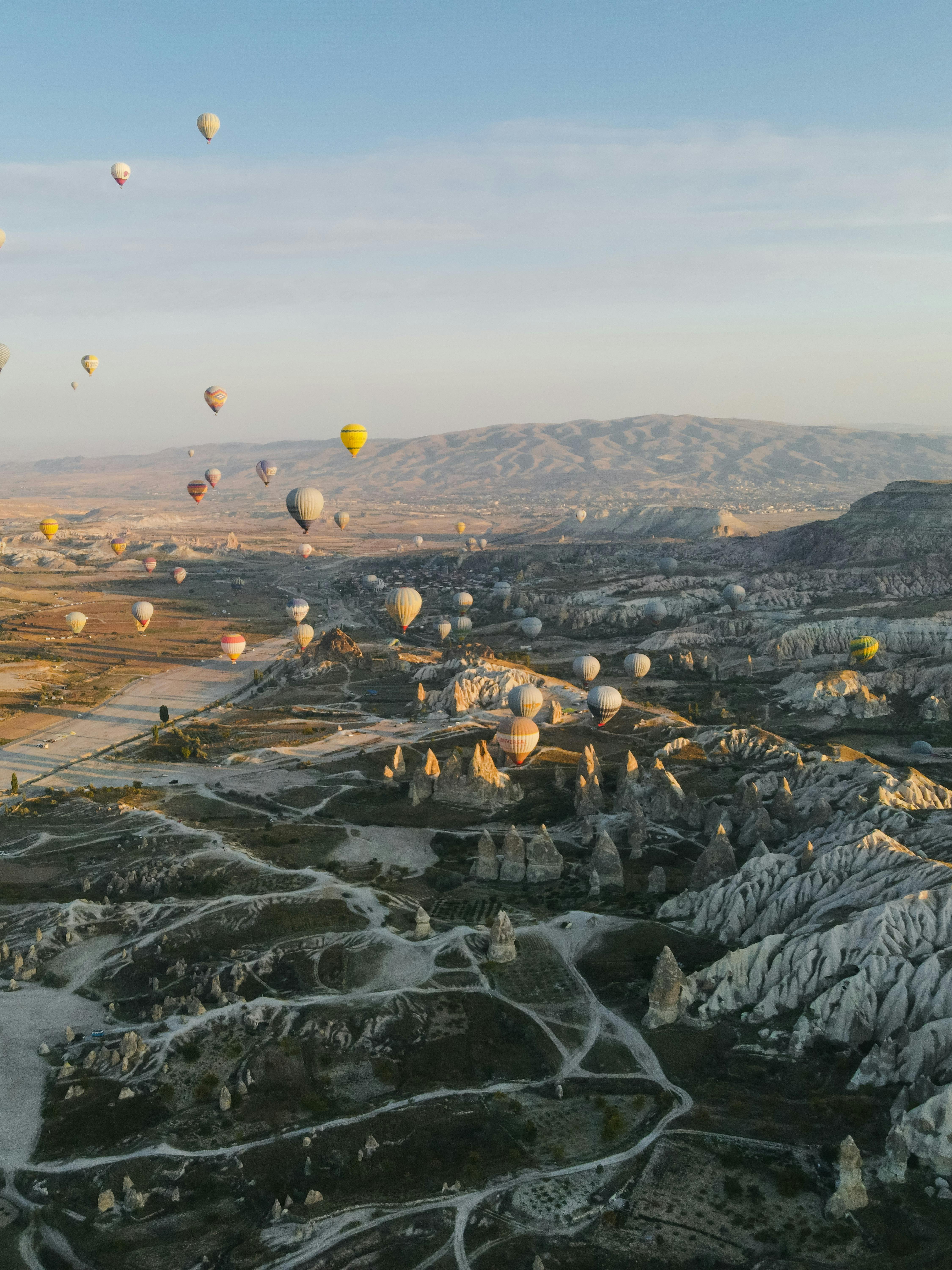 Aerial View of Rock Formations in Cappadocia, Turkey · Free Stock Photo