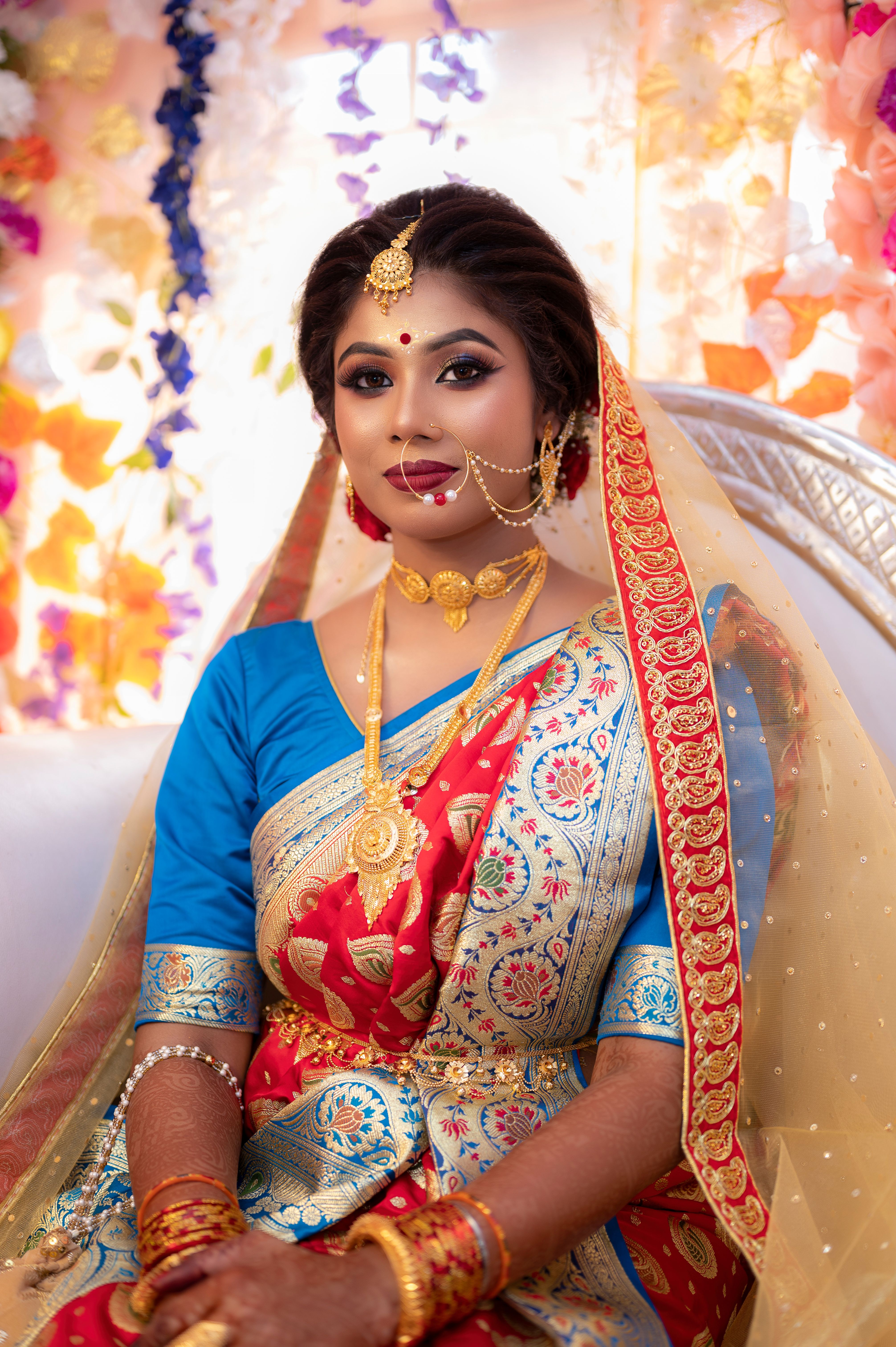 A Woman in Traditional Hindu Clothing · Free Stock Photo