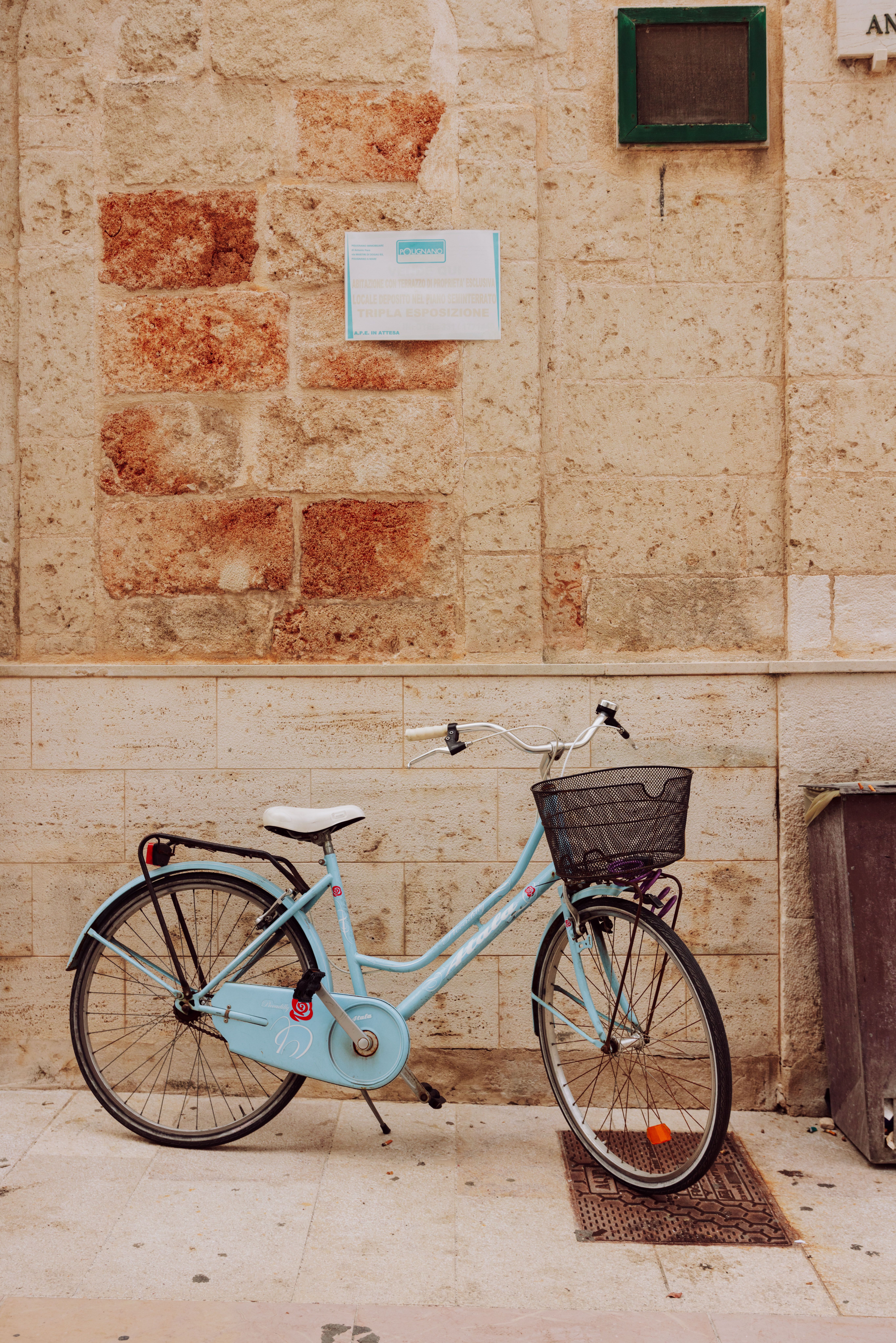 Retro Bicycle Parked on Sidewalk · Free Stock Photo