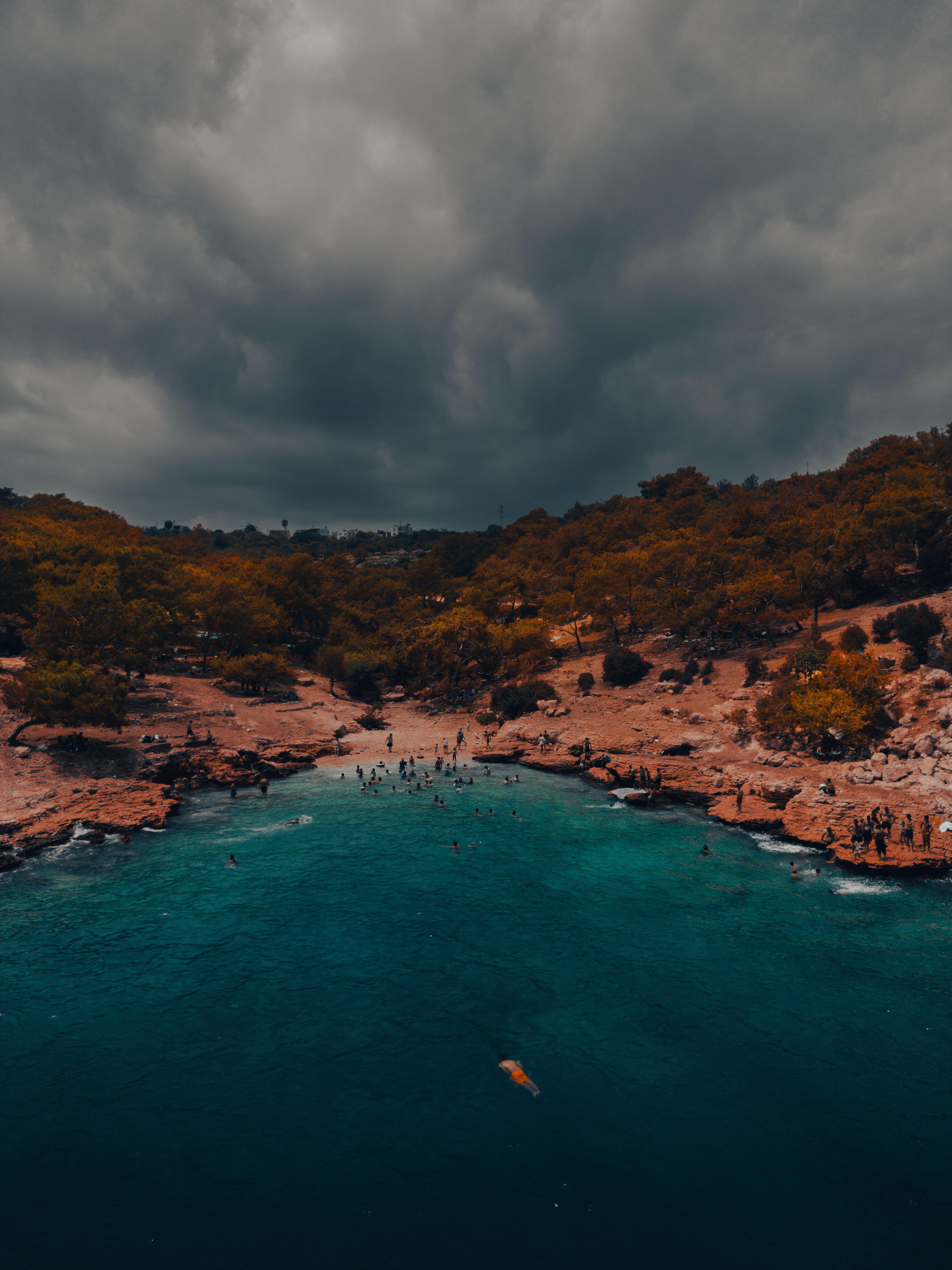 Storm Clouds Over a Bay · Free Stock Photo