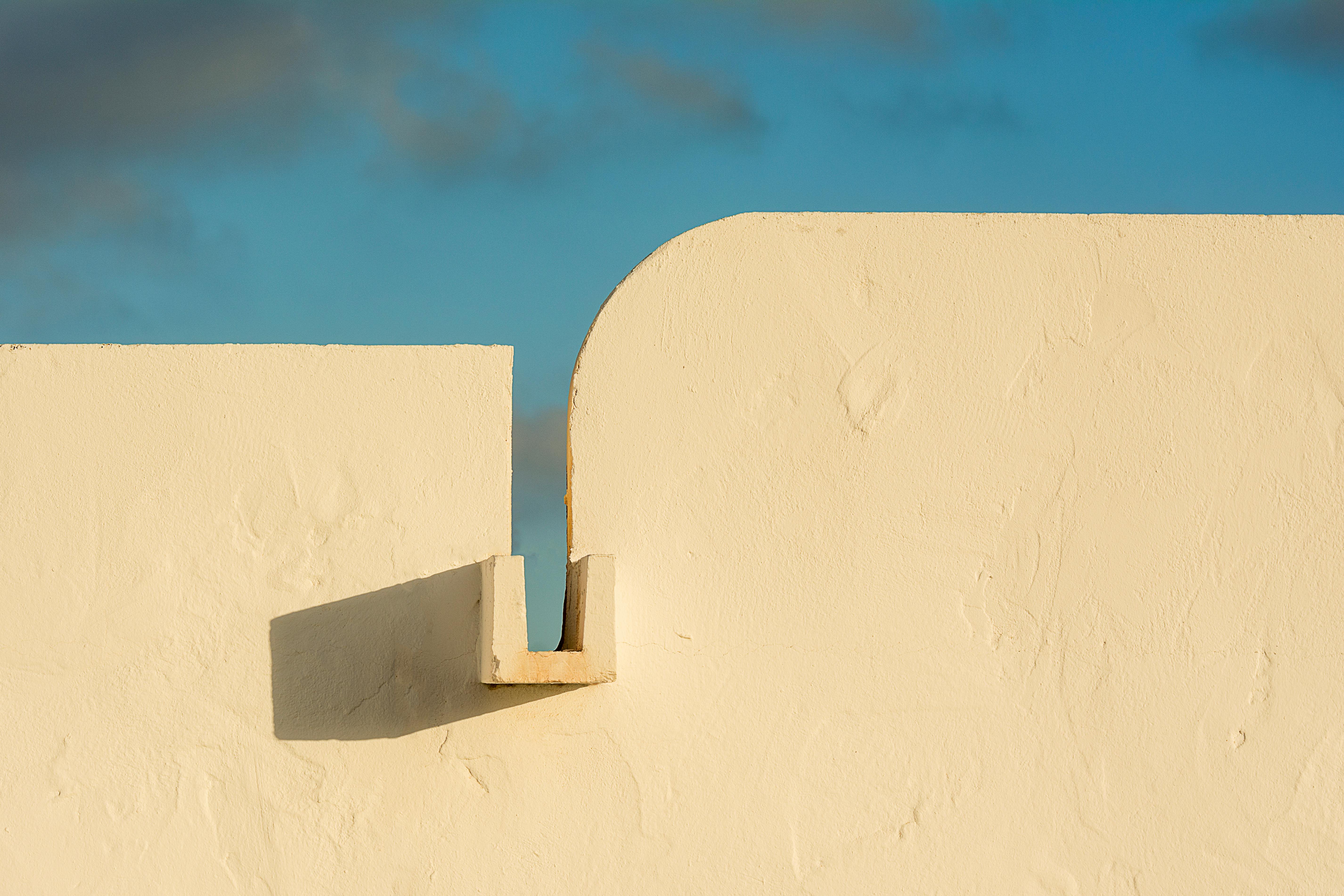 Sunlit Wall with Ledge · Free Stock Photo