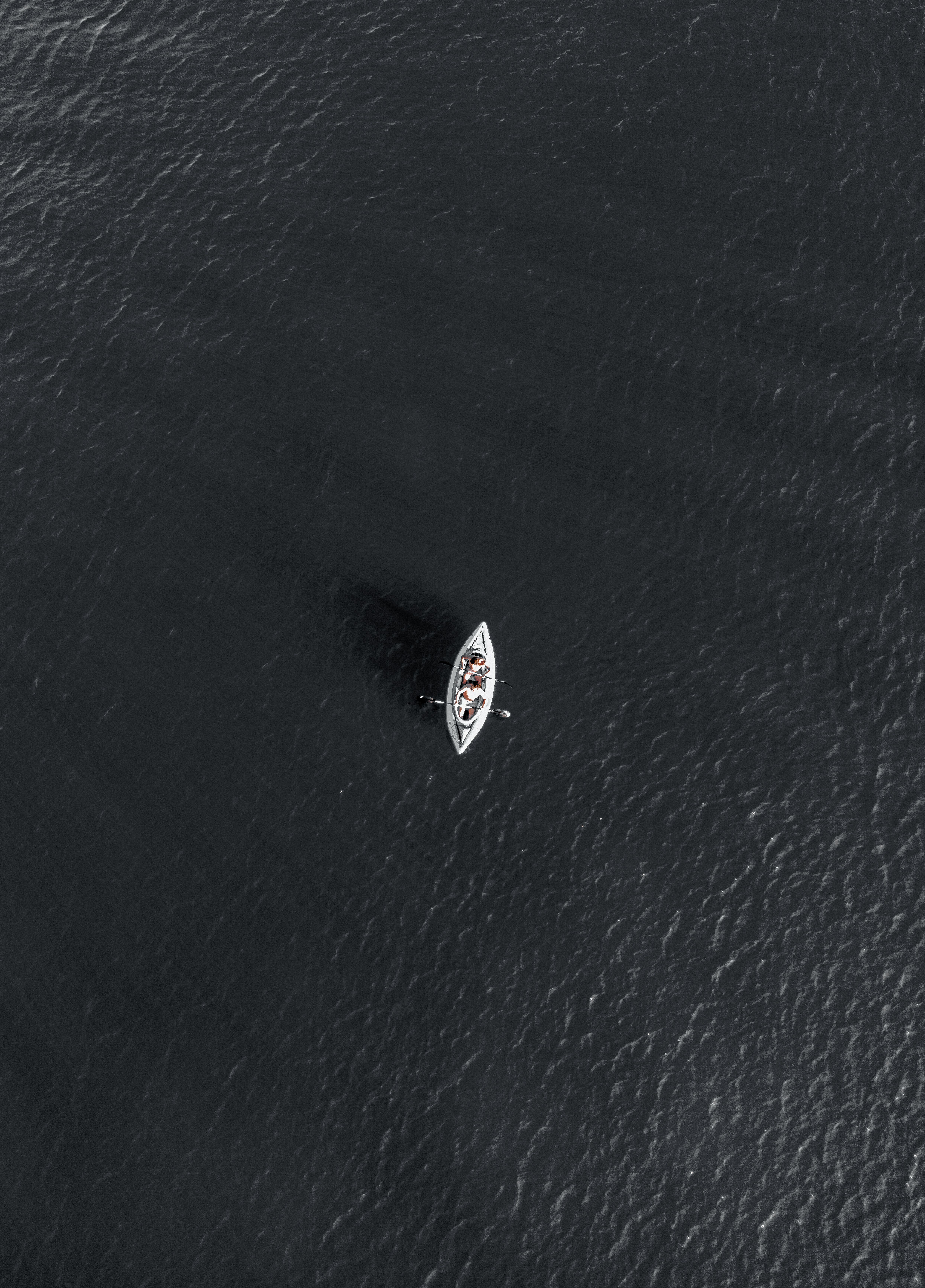 Aerial View of a Kayak on the Sea · Free Stock Photo