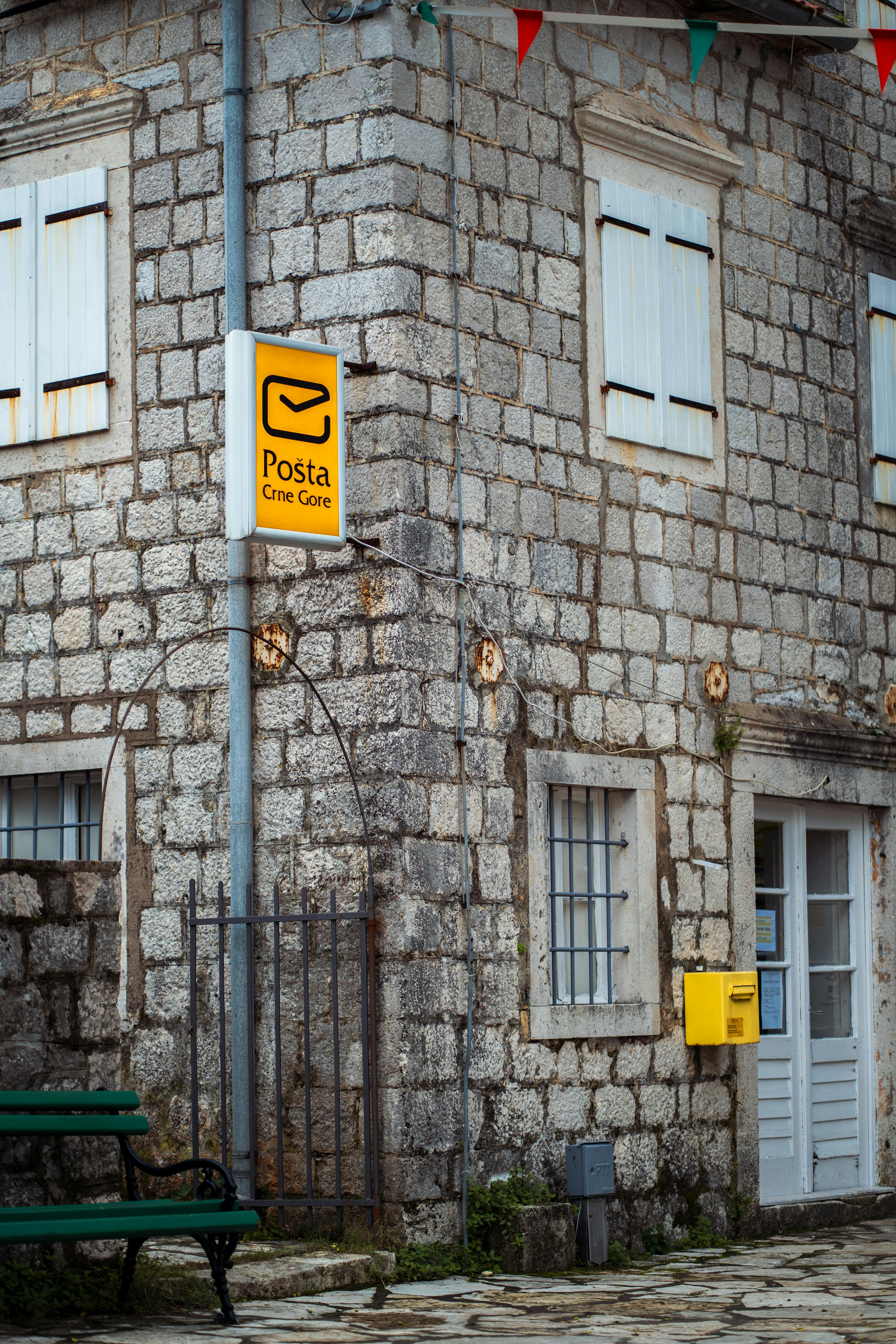 Post Office in Stone Building in Town in Montenegro · Free Stock Photo