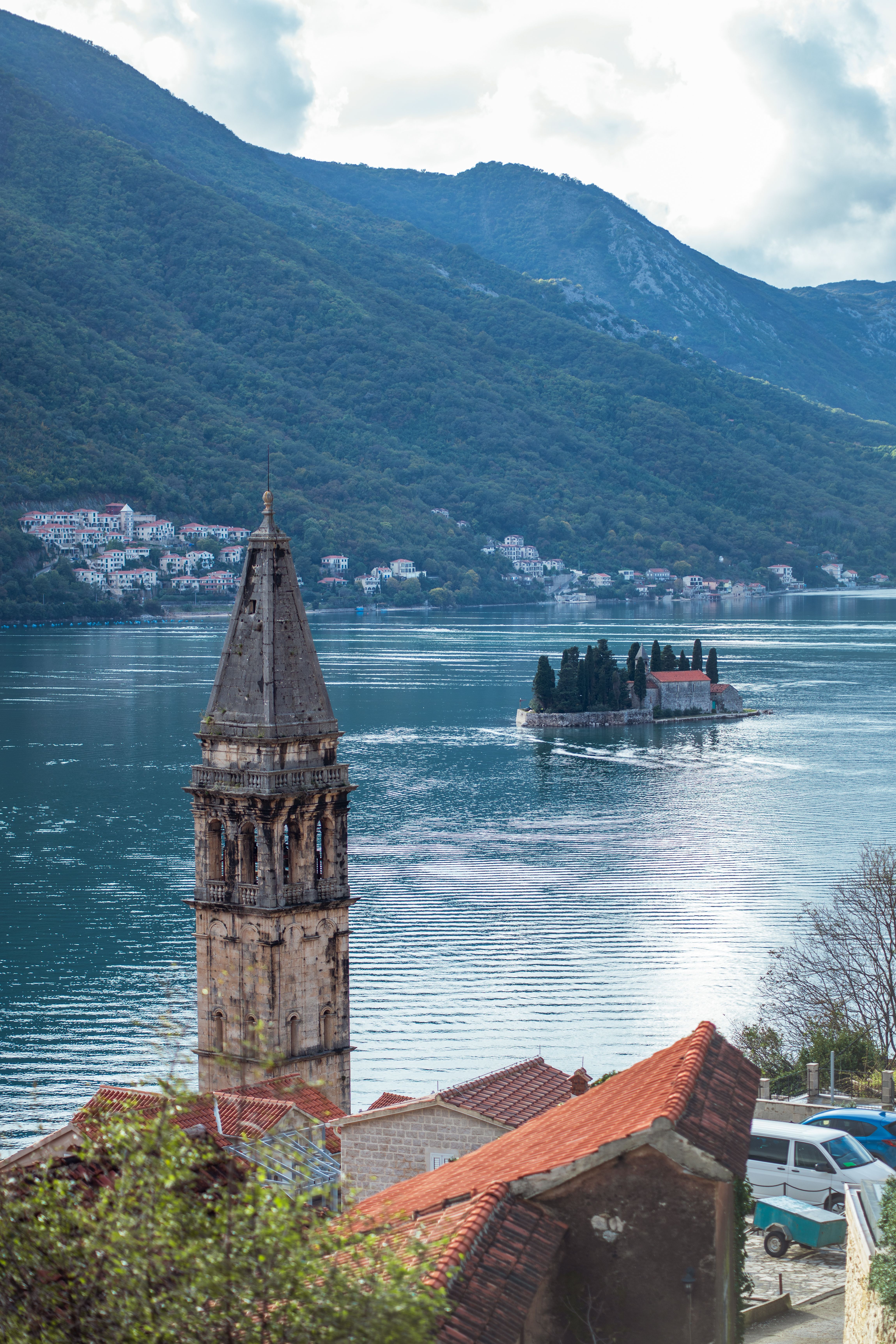 Church Tower in a Bay in Montenegro · Free Stock Photo