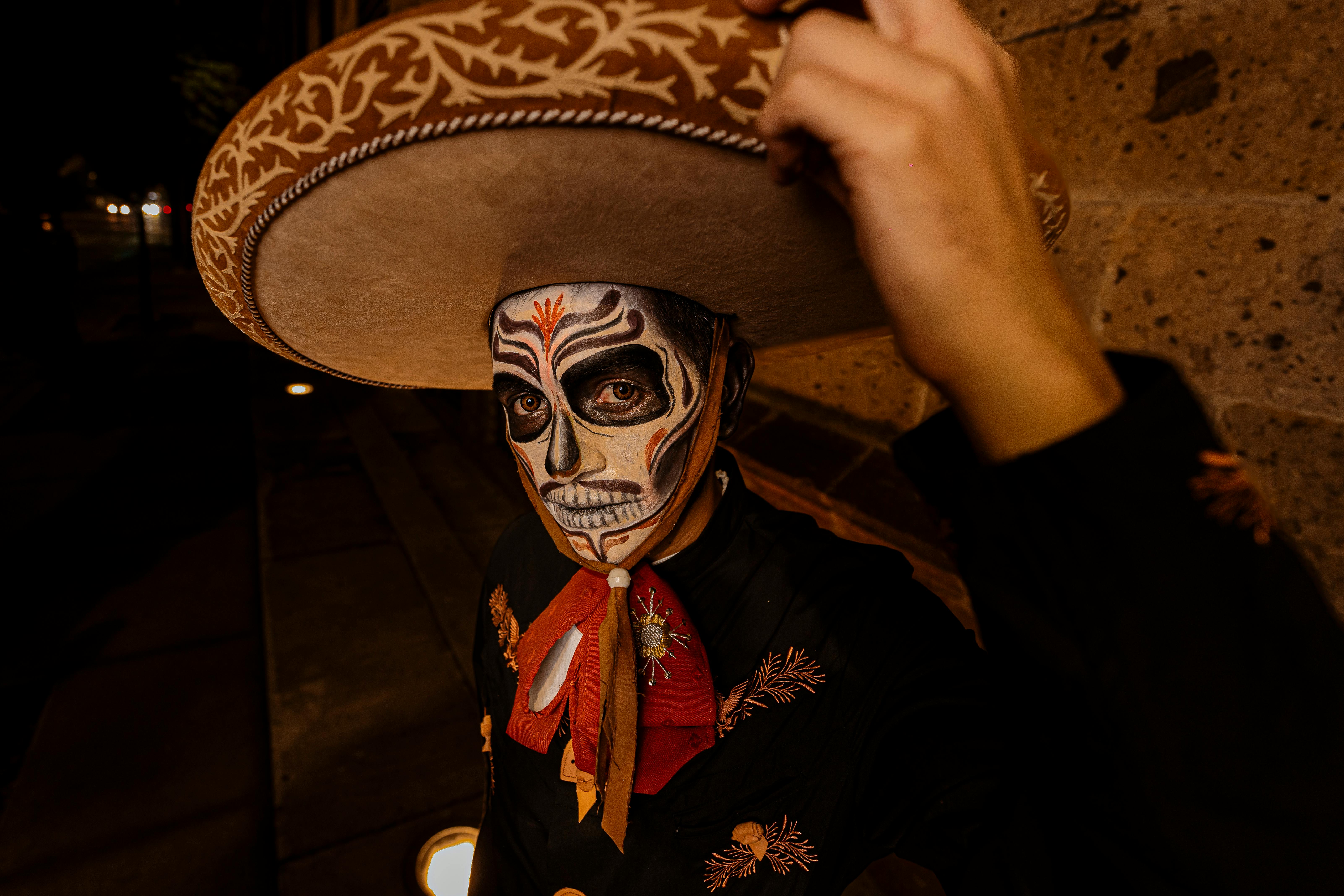 Man Wearing a Costume for Mexican the Day of the Dead · Free Stock Photo