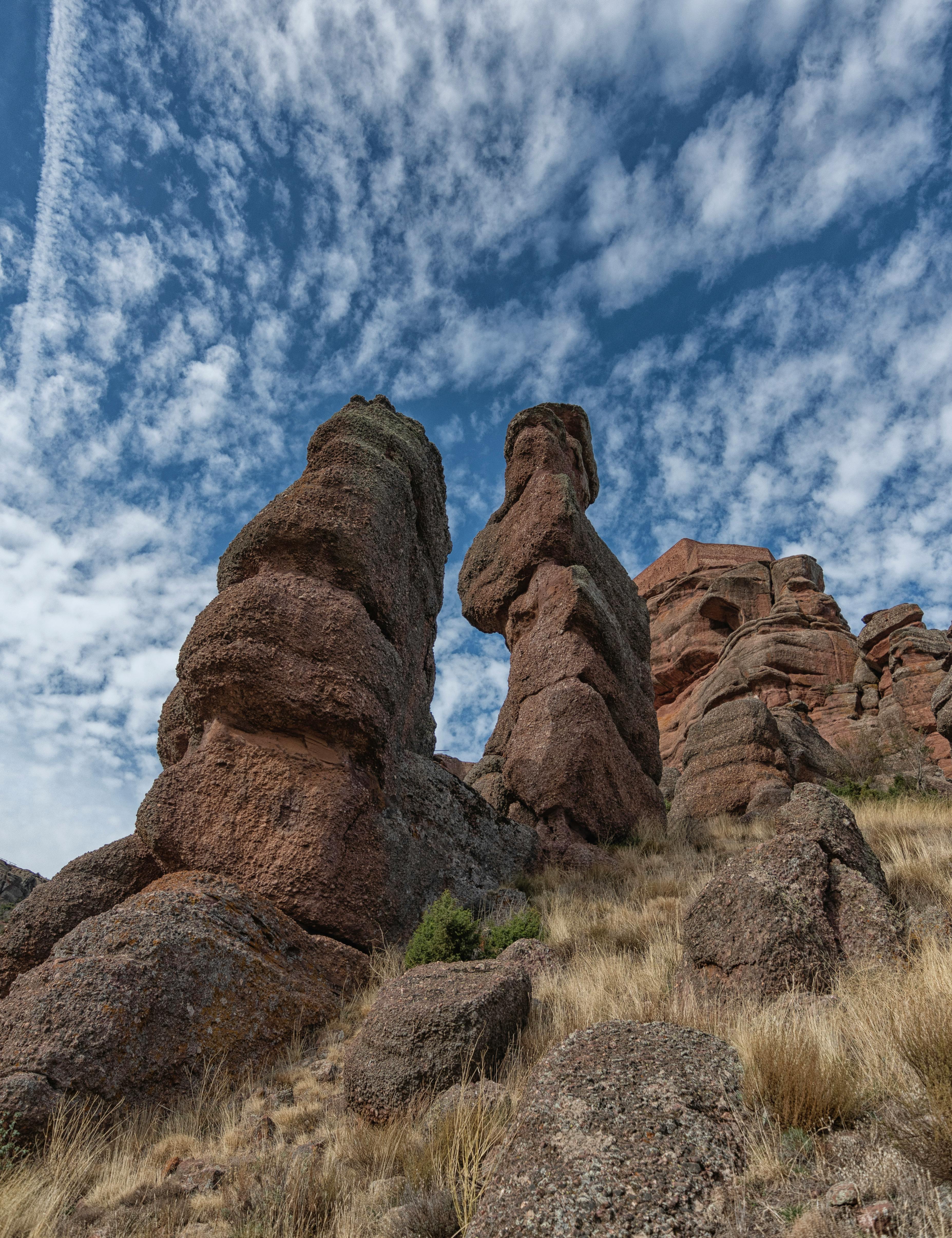 Eroded Rock Formations on Hill · Free Stock Photo