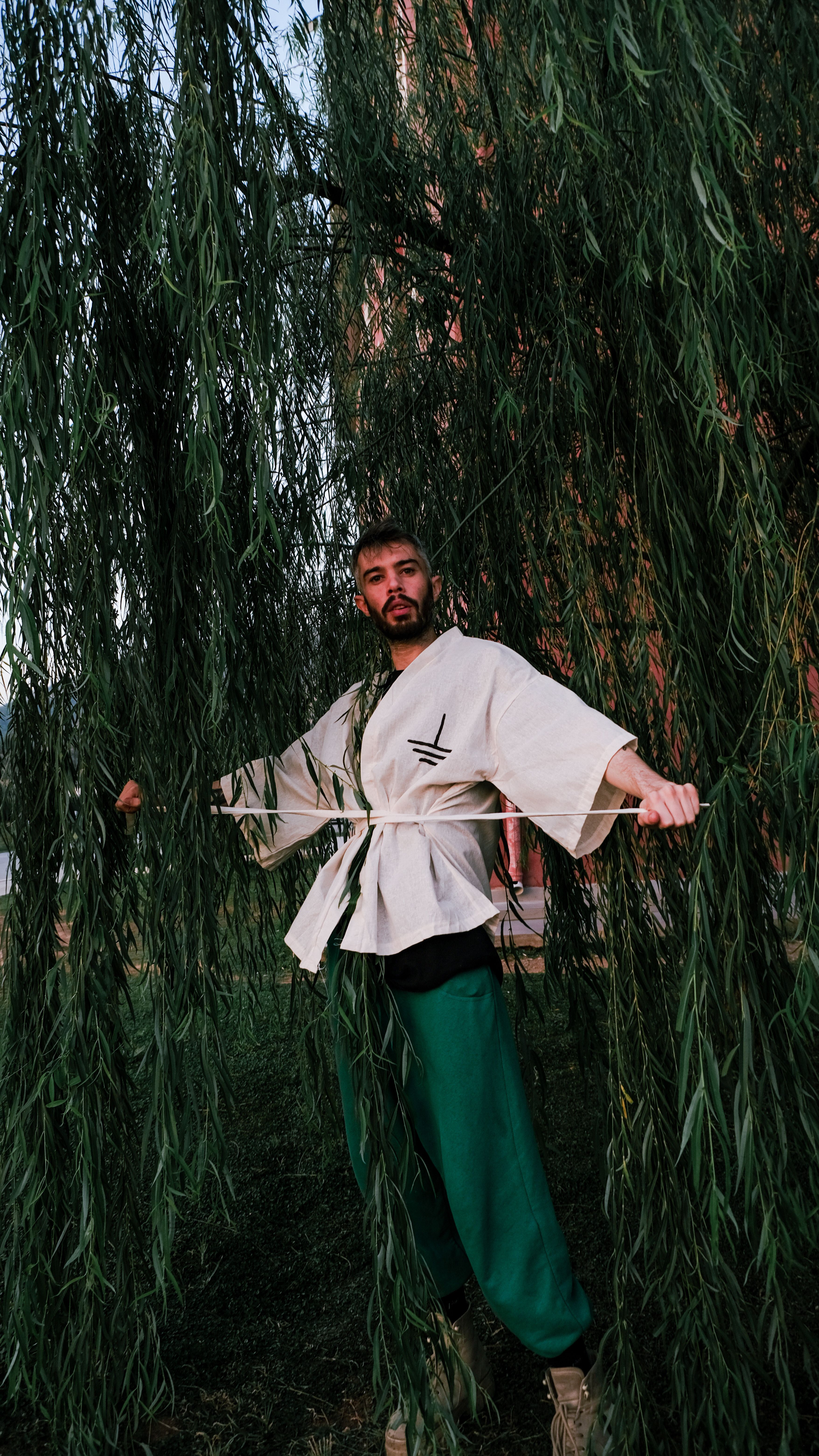 Man Wearing a Martial Arts Outfit, Standing under a Willow Tree · Free ...