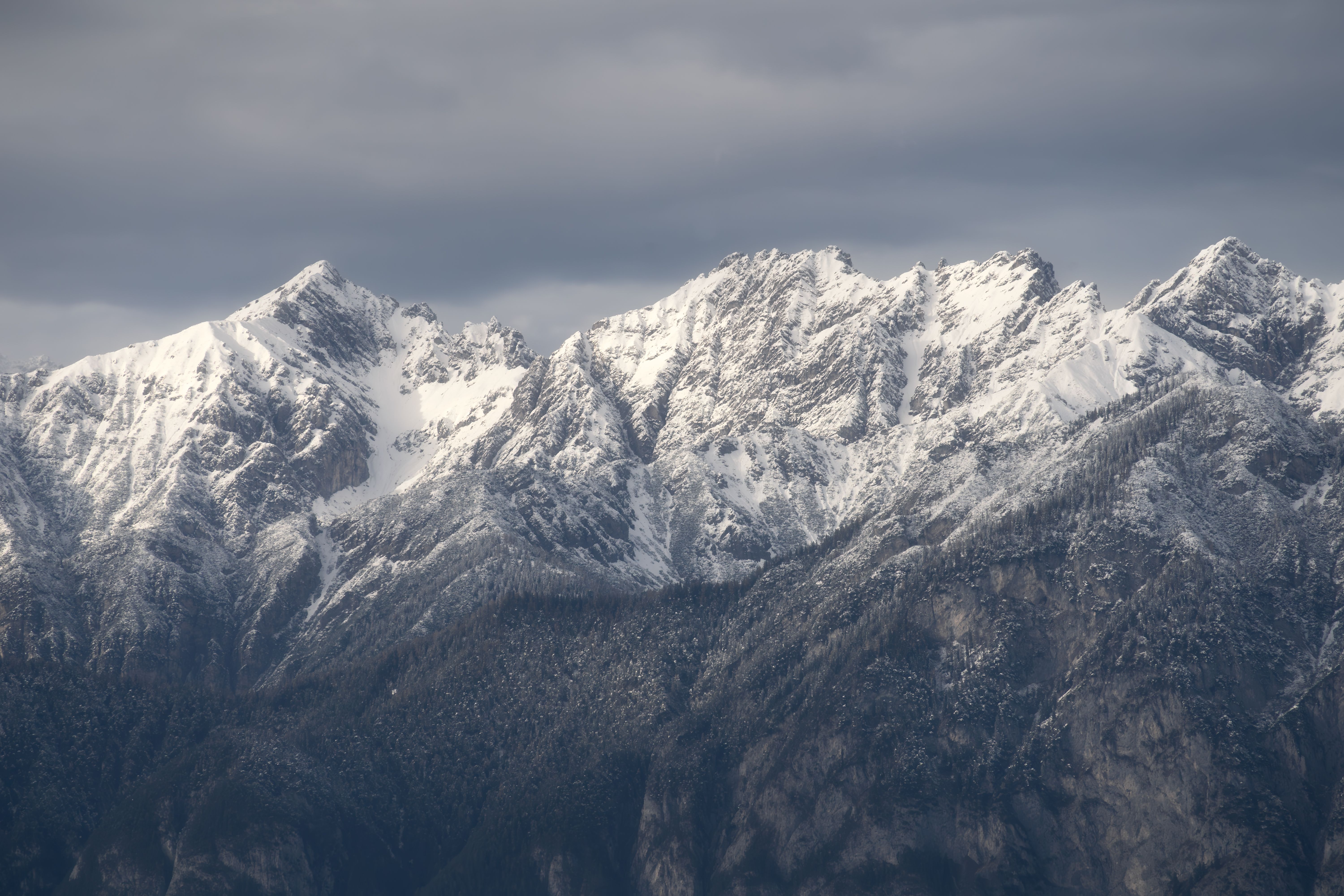 Grayscale Photo Of Snowcapped Mountain · Free Stock Photo