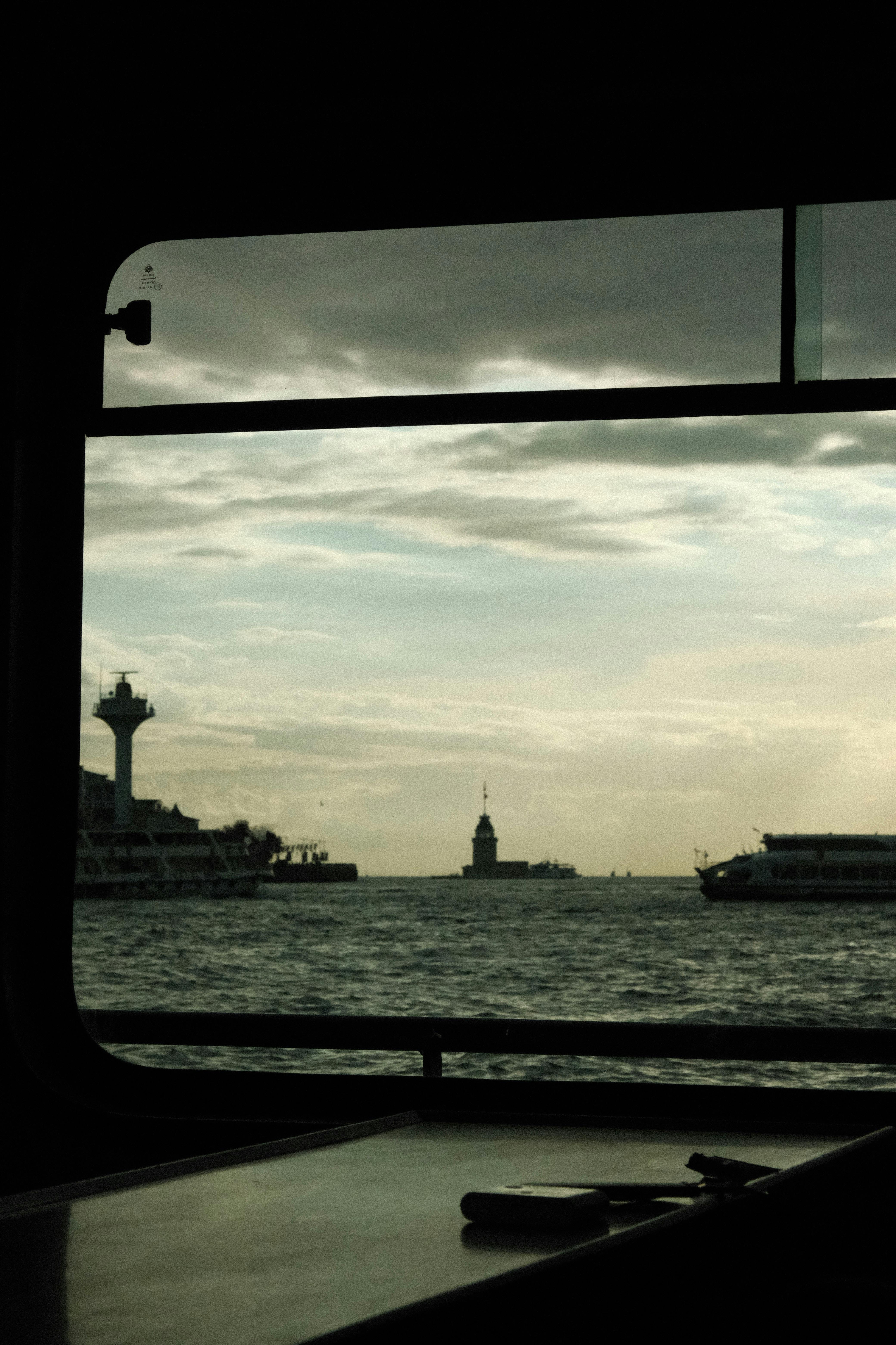 View of the Sea from a Cruise Ship Window · Free Stock Photo